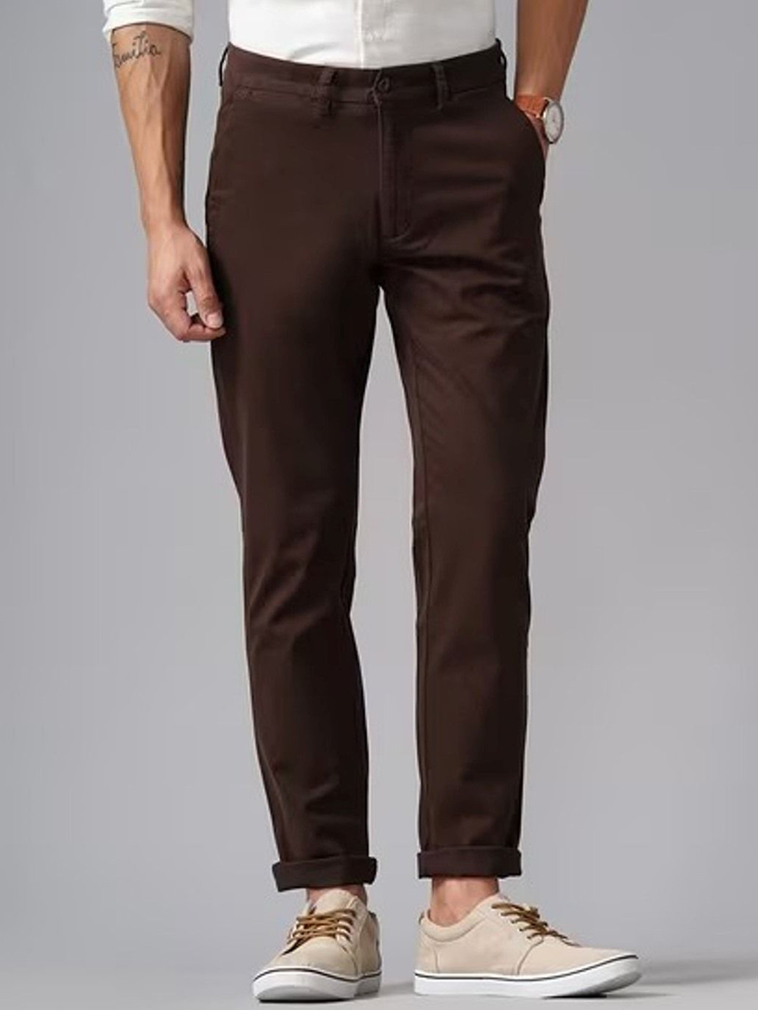 Buy British Club Men Smart Slim Fit Low Rise Chinos - Trousers for Men ...