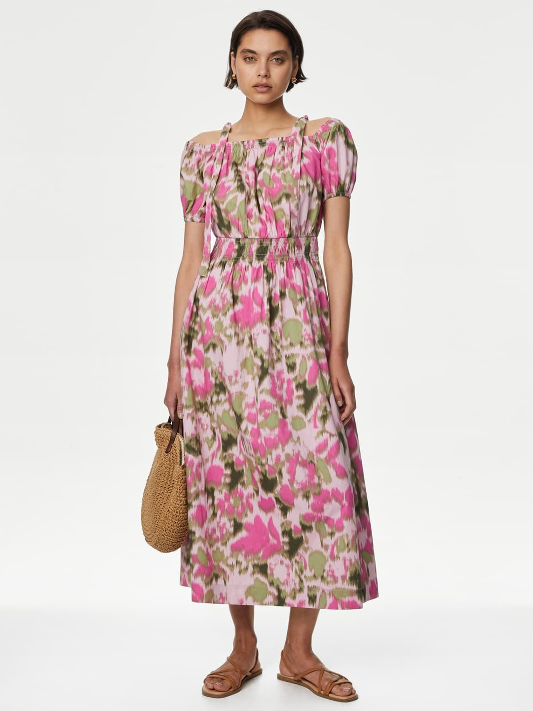 Buy Marks & Spencer Print A Line Midi Dress - Dresses for Women ...