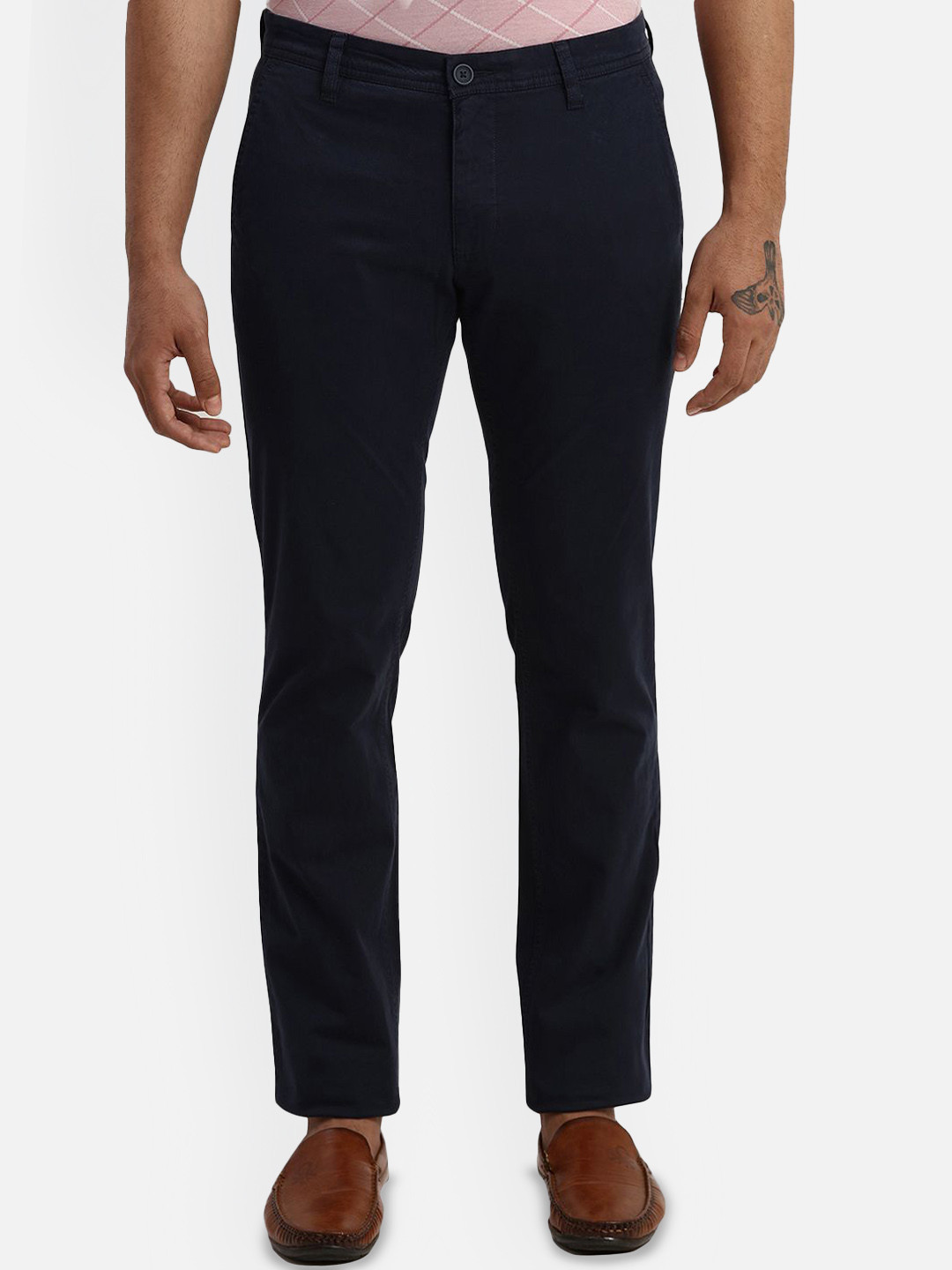 Buy Parx Men Tapered Fit Low Rise Chinos Trousers - Trousers for Men ...