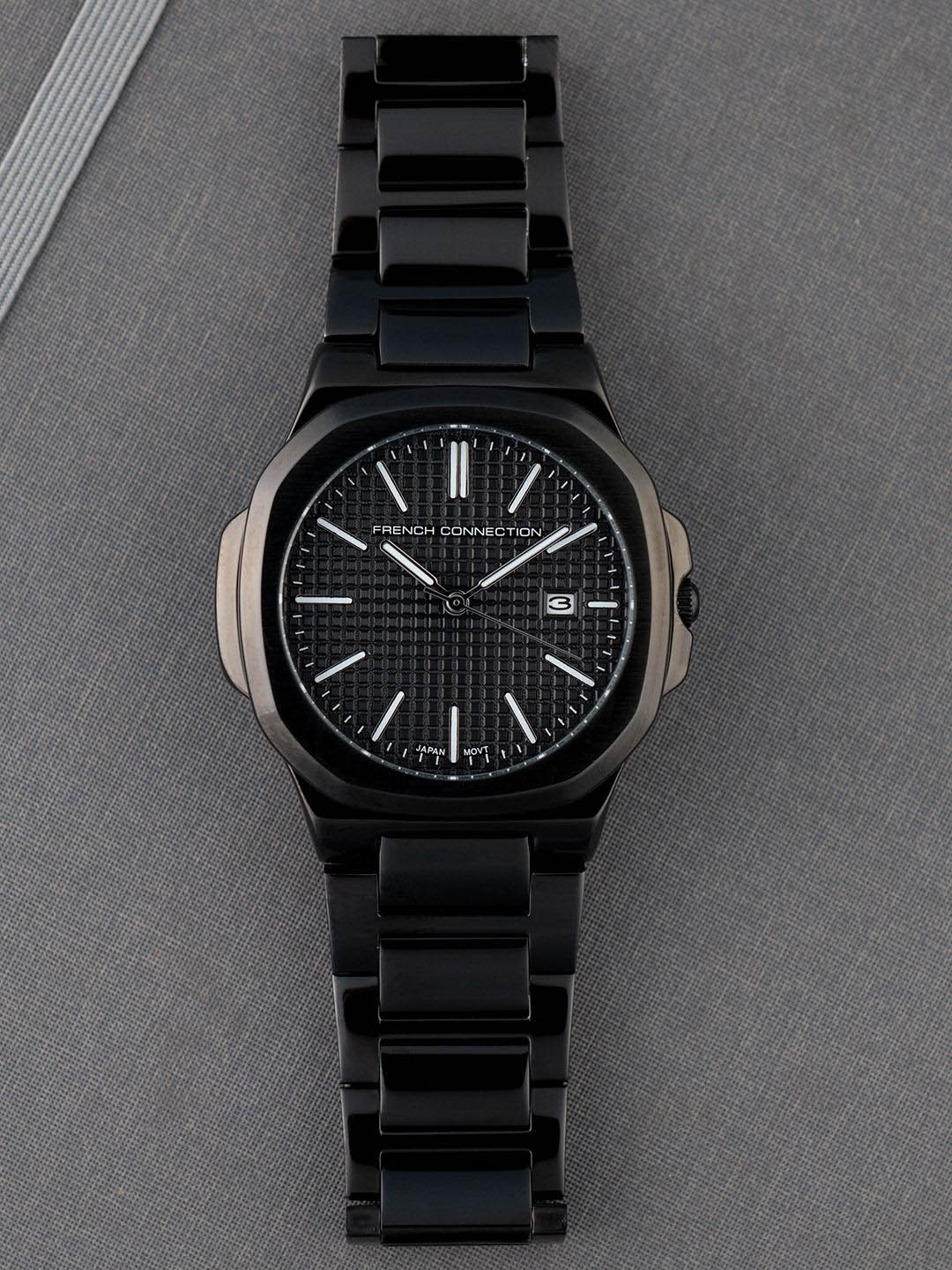 Buy French Connection Men Dial & Stainless Steel Bracelet Style Straps ...