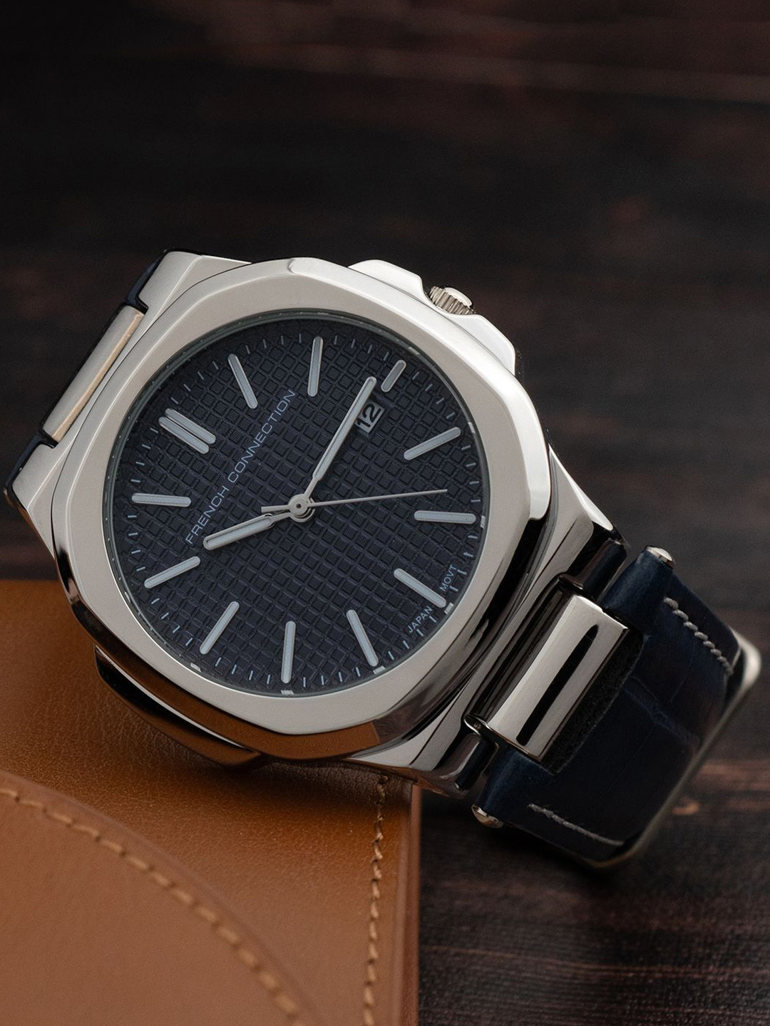 Buy French Connection Men Dial & Leather Bracelet Style Straps Analogue ...