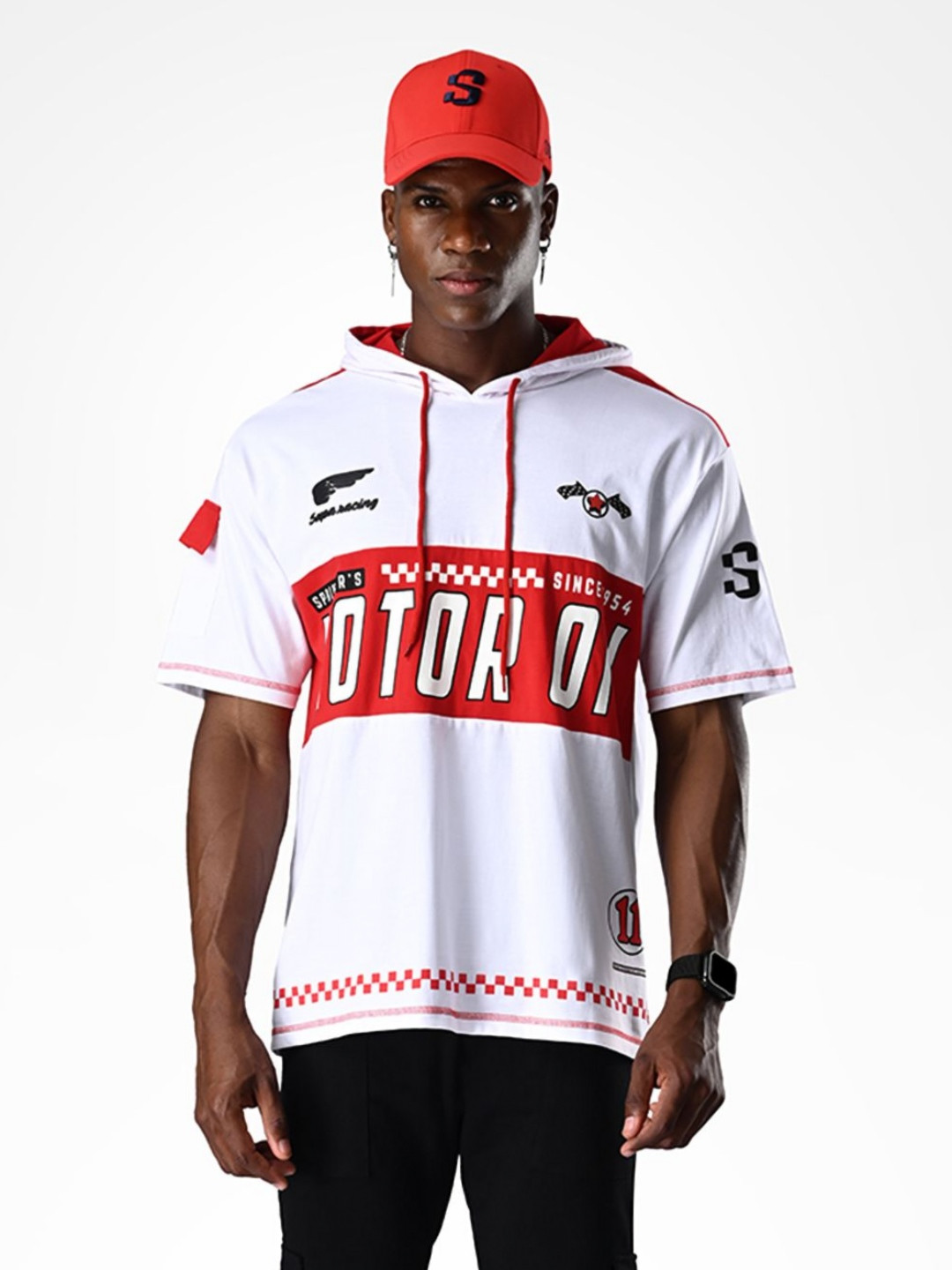 Buy Supa Men Printed Hooded Applique T Shirt - Tshirts for Men 30097709 ...