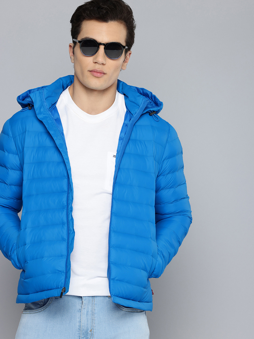 Buy Levis Long Sleeves Hooded Padded Jacket With Pouch - Jackets for ...