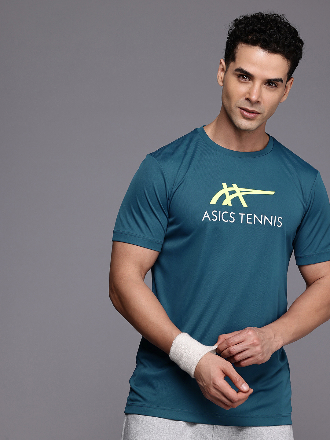Buy ASICS Quick Dry Brand Logo Printed Court Tennis T Shirt - Tshirts ...