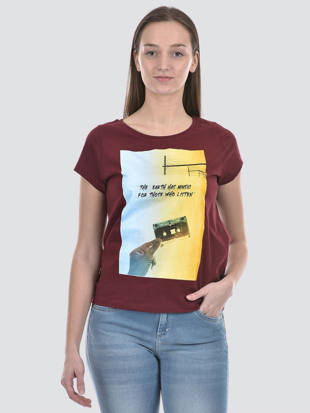 Buy Numero Uno Women Graphic Printed Round Neck T Shirt - Tshirts for ...