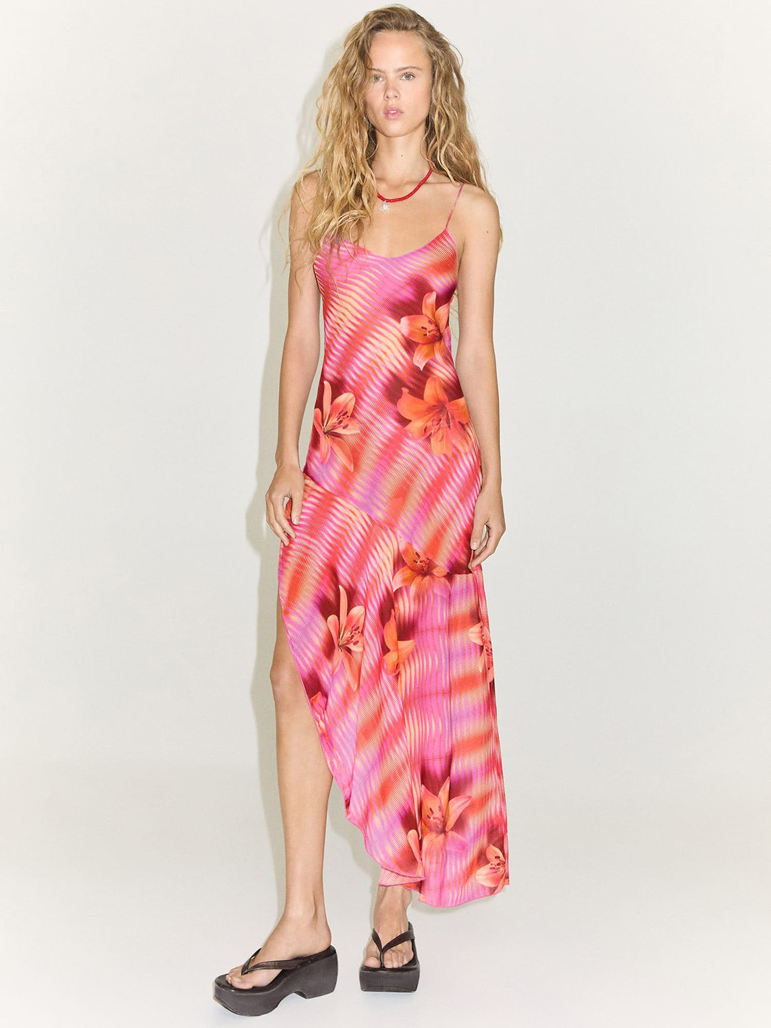 Buy MANGO Floral Print A Line Midi Dress - Dresses for Women 30108565 ...