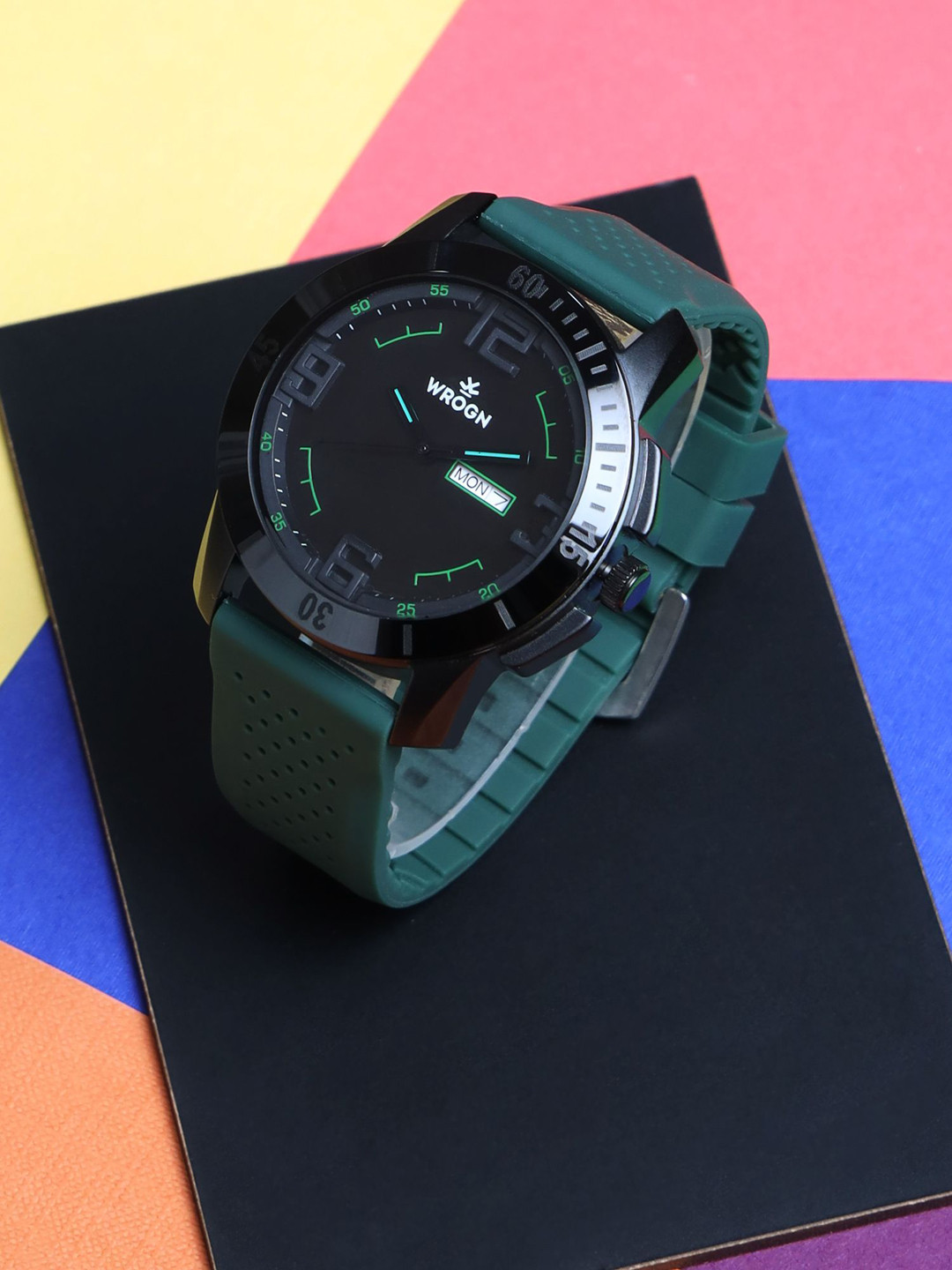 Buy WROGN Men Brass Dial & Straps Analogue Multi Function Watch ...