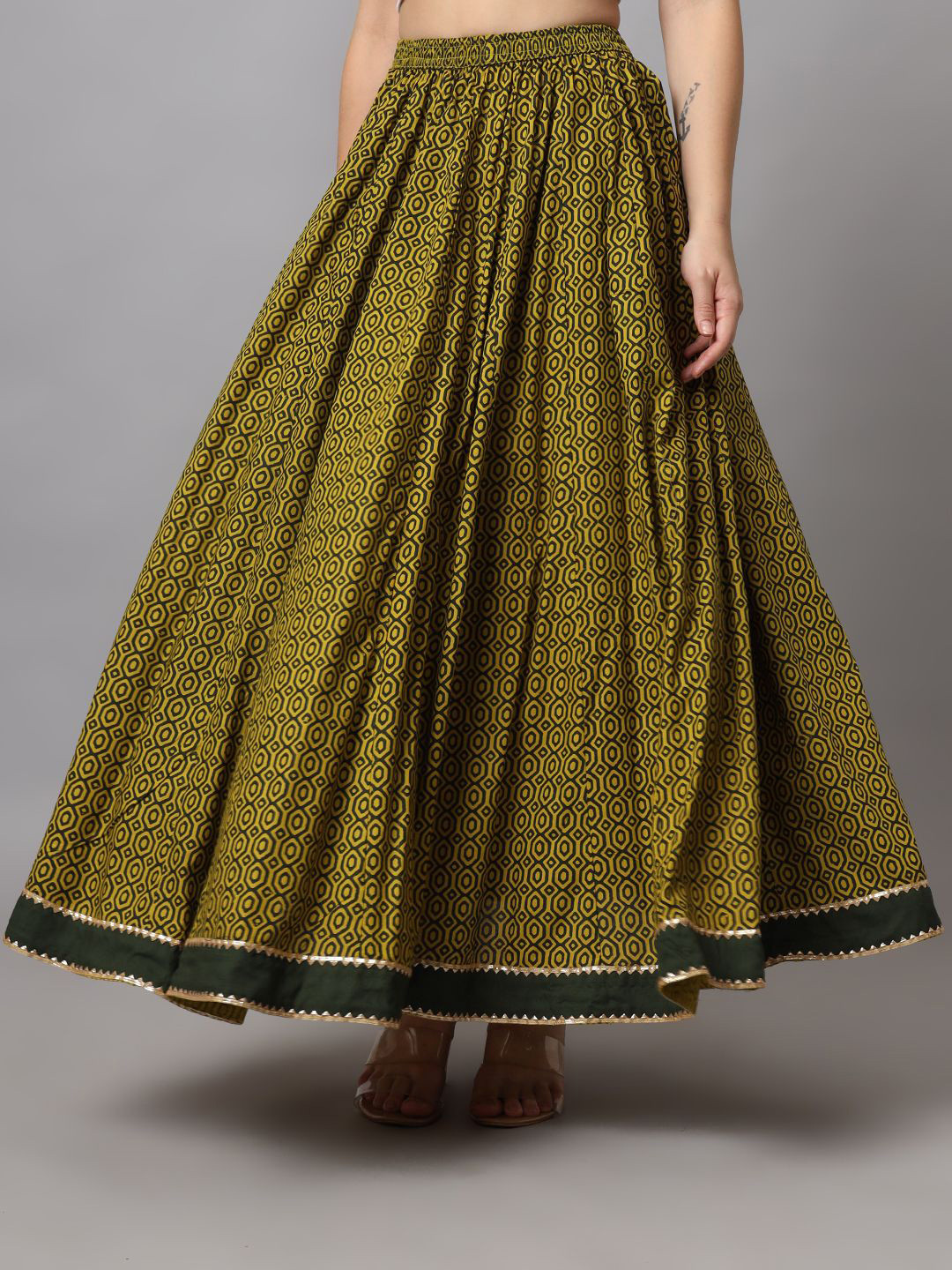 Buy KALINI Printed Flared Maxi Skirt - Skirts for Women 30110810 | Myntra