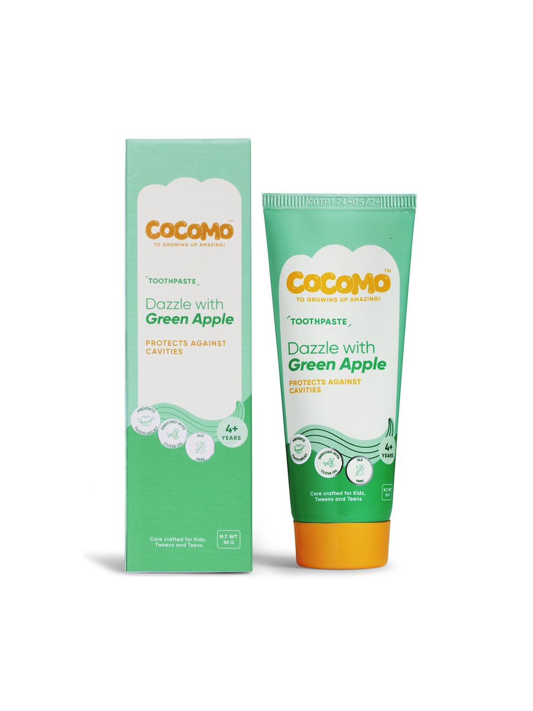 Buy COCOMO Dazzle With Green Apple Toothpaste For Kids 80g - Toothpaste ...