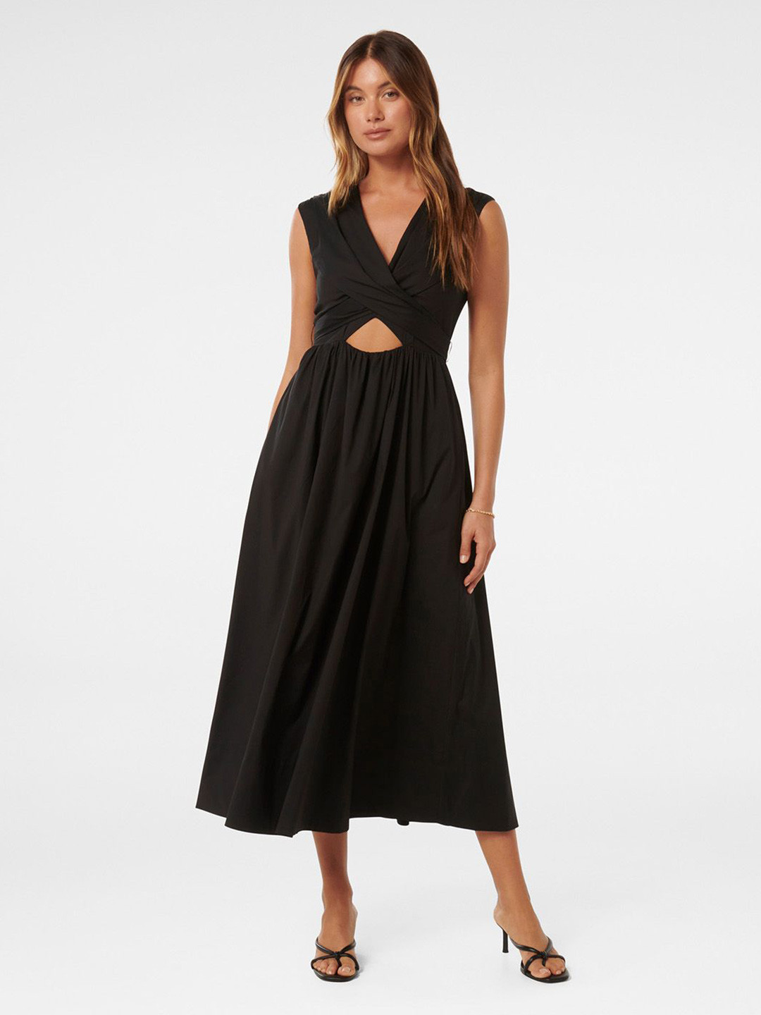 Buy Forever New Sleeveless Fit & Flare Midi Dress - Dresses for Women ...