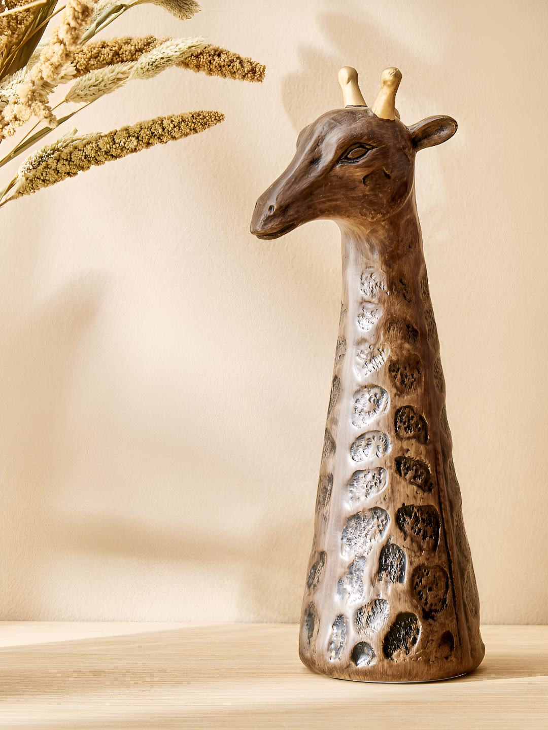 Buy Home Centre Bronze Toned & Black Textured Figurine Showpiece ...