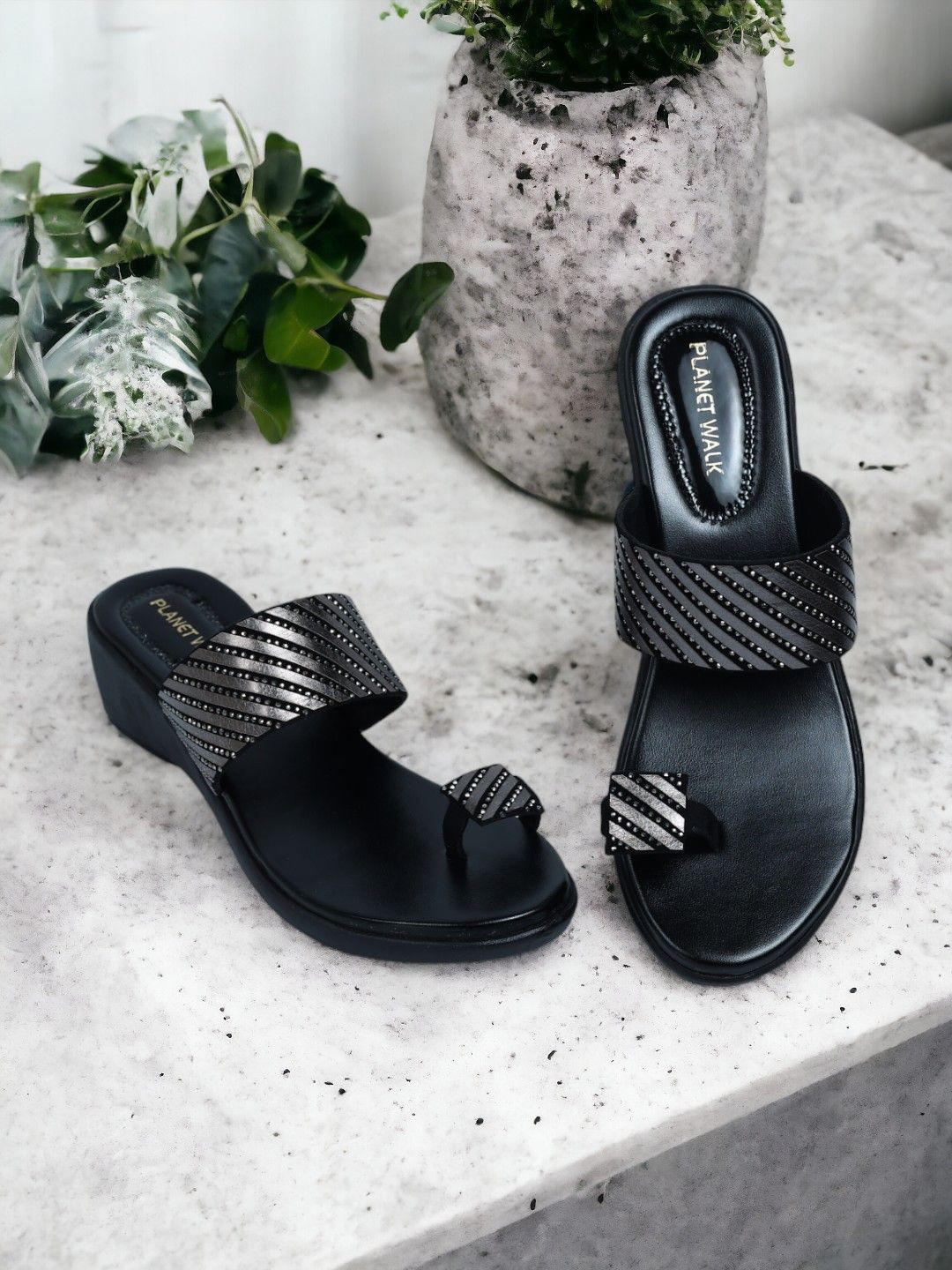 Buy PLANET WALK Textured Party Wedge Sandals - Heels for Women 30118180 ...