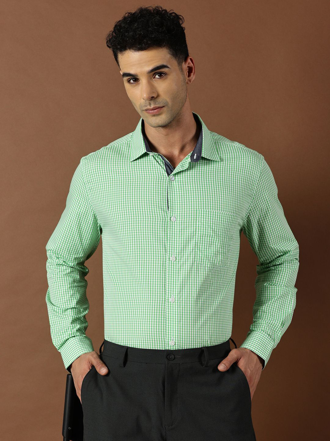 Buy INVICTUS Men Micro Checks Formal Shirt - Shirts for Men 30118237 ...