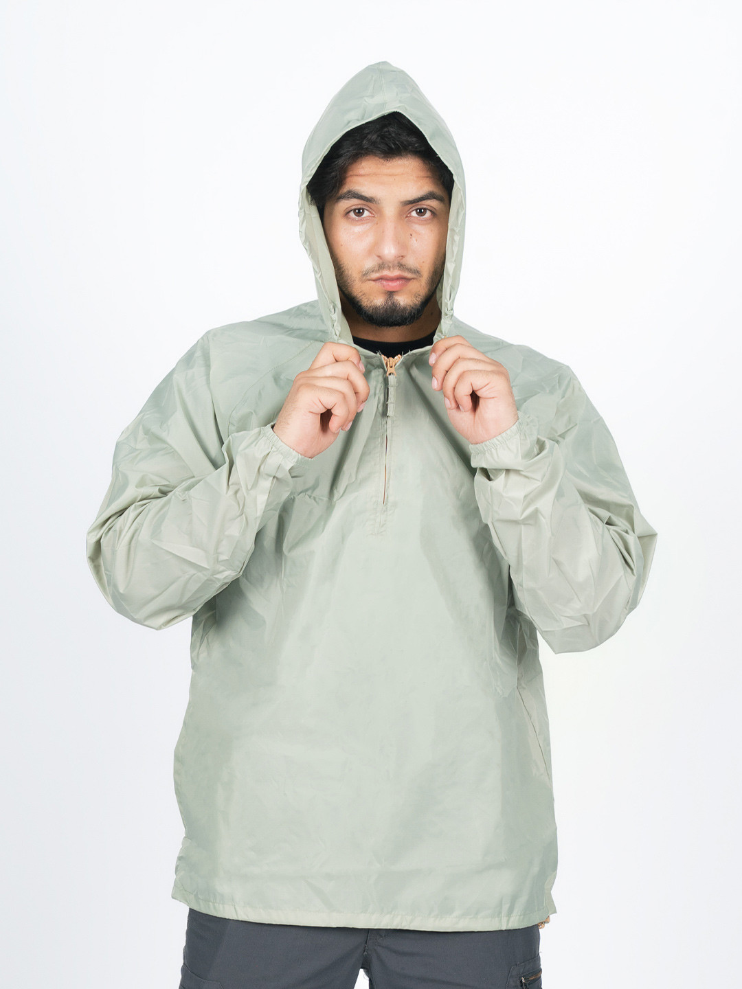 Buy Quechua By Decathlon Men Green Compact Waterproof Rain Jacket ...