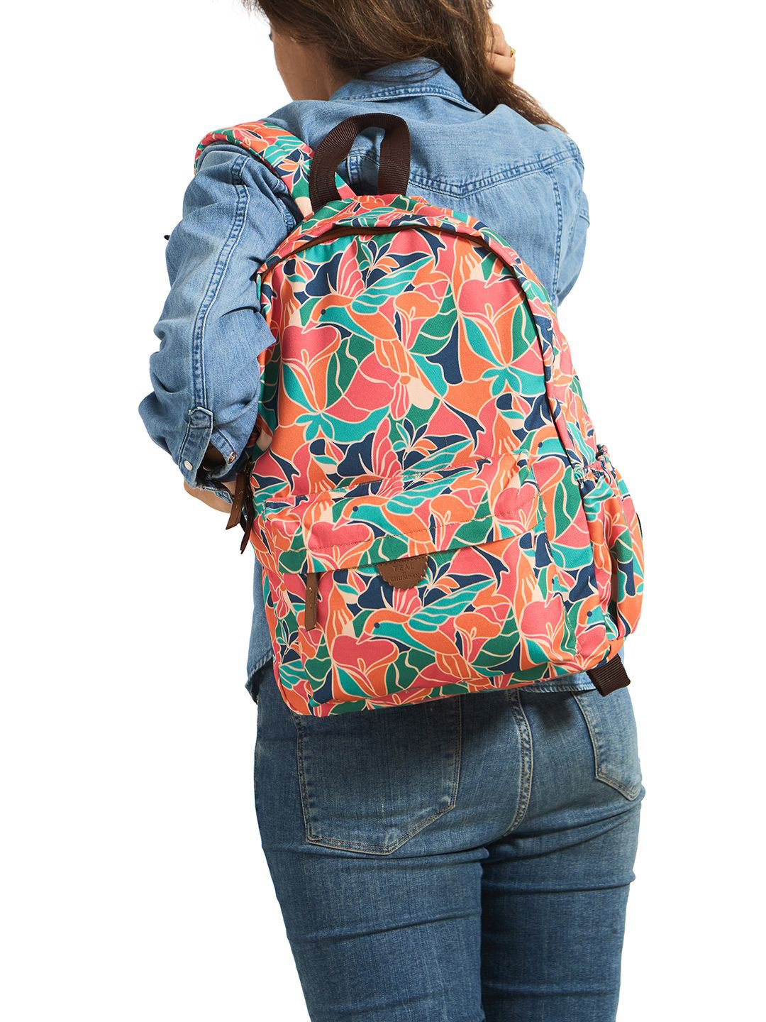 Buy TEAL BY CHUMBAK Women Graphic Backpack - Backpacks for Women ...