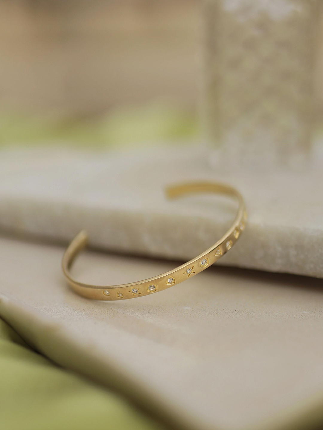 Buy Perfectly Average Women 18k Gold Plated Jewellery Cz Studded Cuff ...