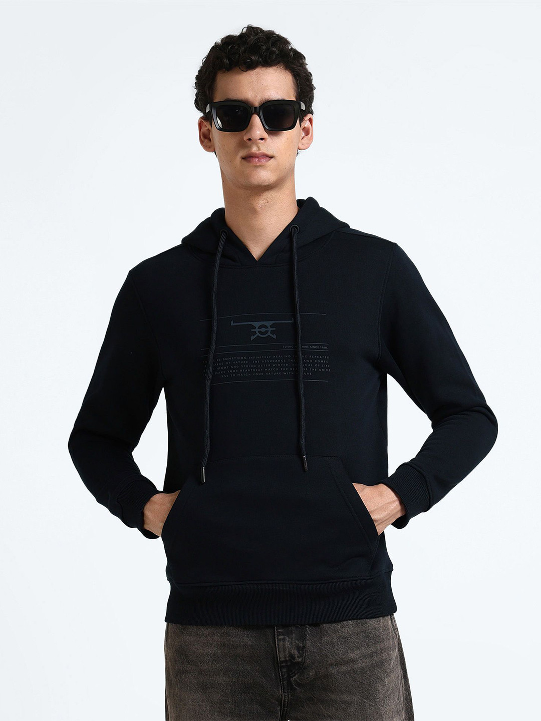 Buy Flying Machine Men Alphanumeric Printed Sweatshirt - Sweatshirts ...