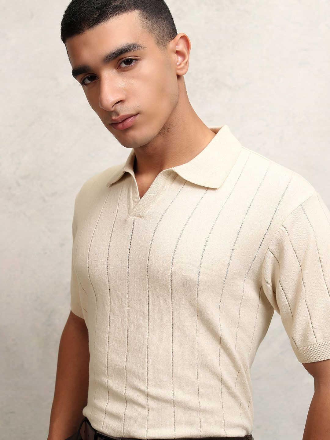 Buy Highlander Men Knitted Textured Polo Collar Tshirt - Tshirts for ...