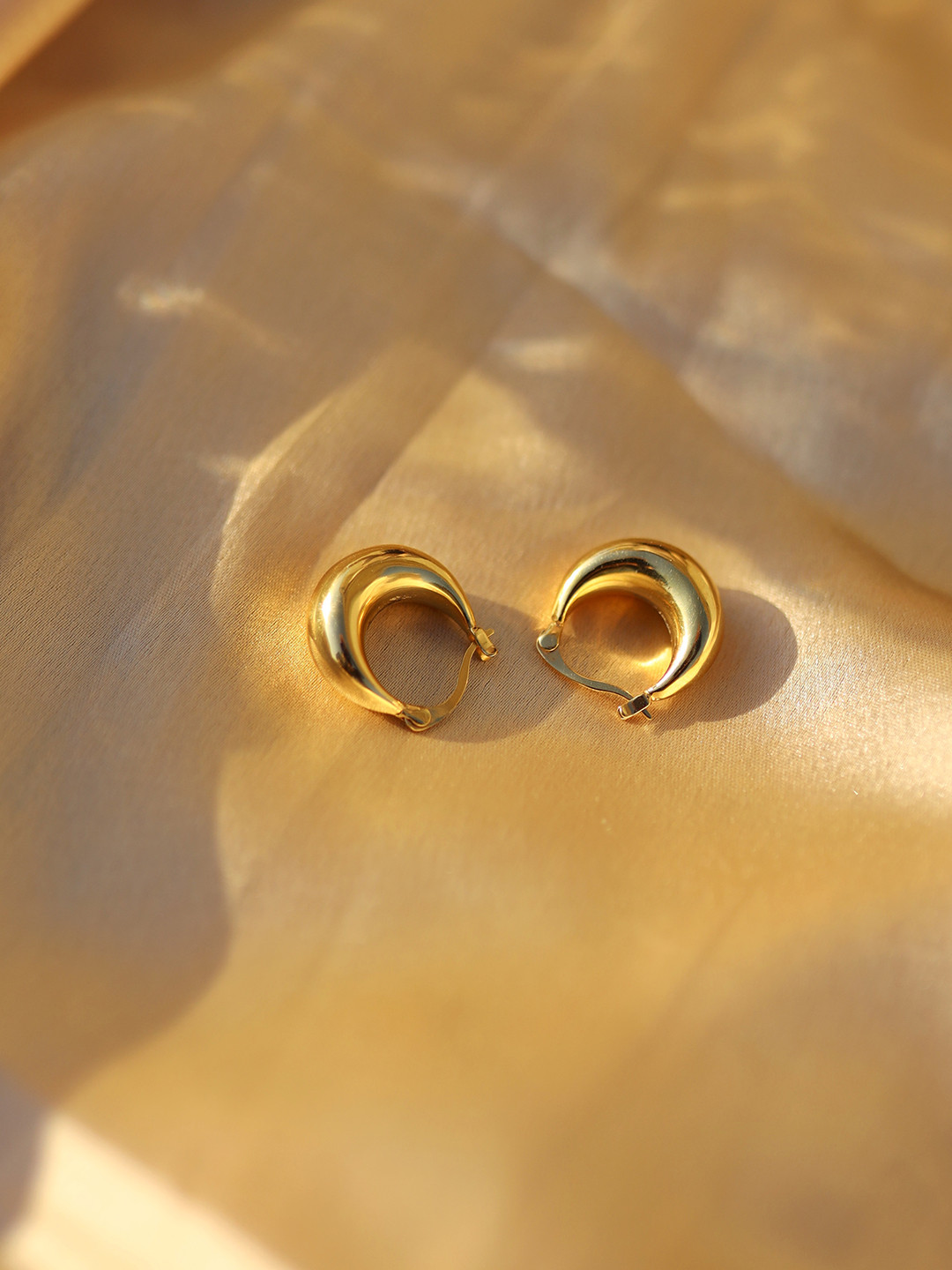 Buy Perfectly Average Women 18K Gold Plated Bell Hoops - Earrings for ...
