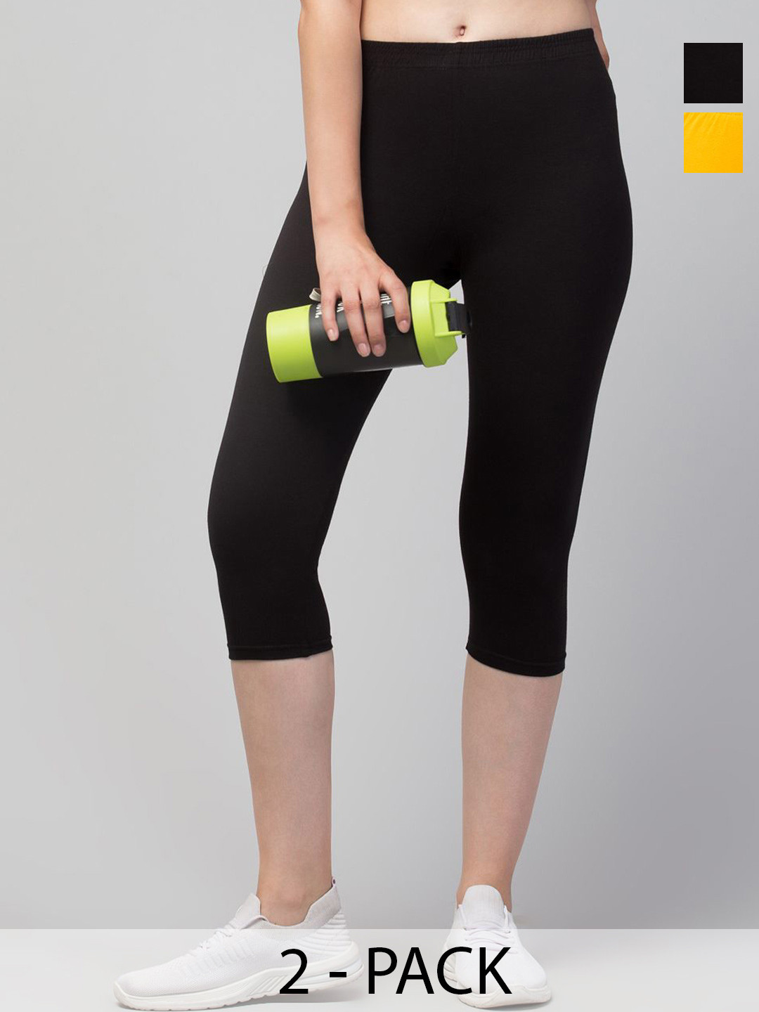 Buy Apraa & Parma Women Pack Of 2 Mid Rise Capris - Capris for Women ...