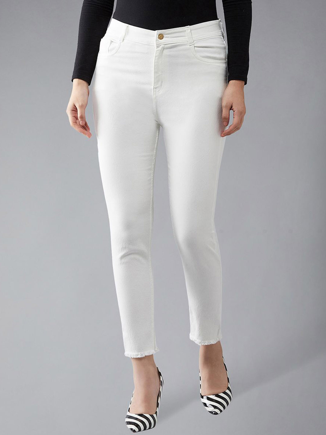 Buy DOLCE CRUDO Women Skinny Fit High Rise Stretchable Jeans - Jeans ...