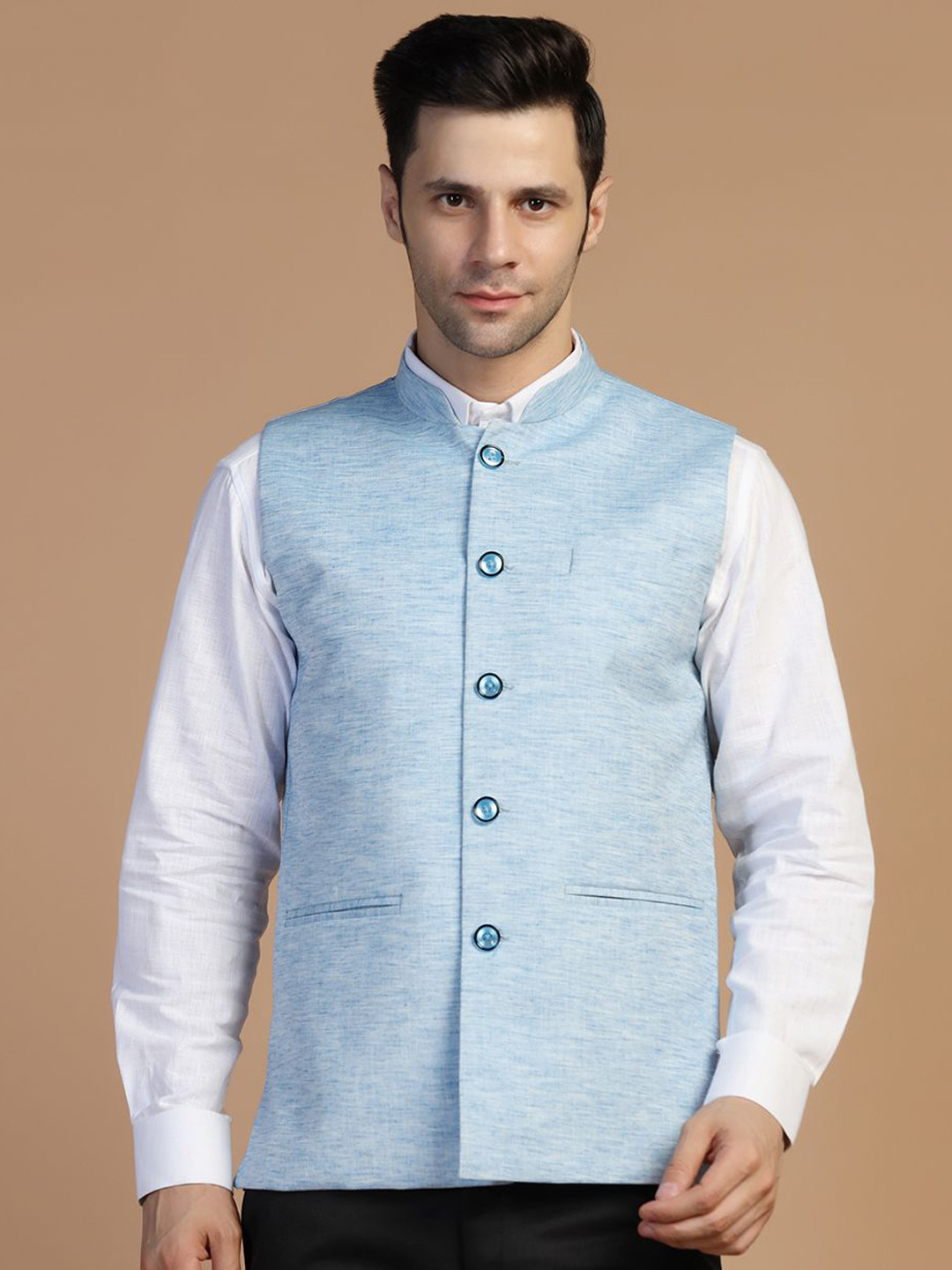 Buy TAHVO Men Solid Nehru Jackets - Nehru Jackets for Men 30133866 | Myntra