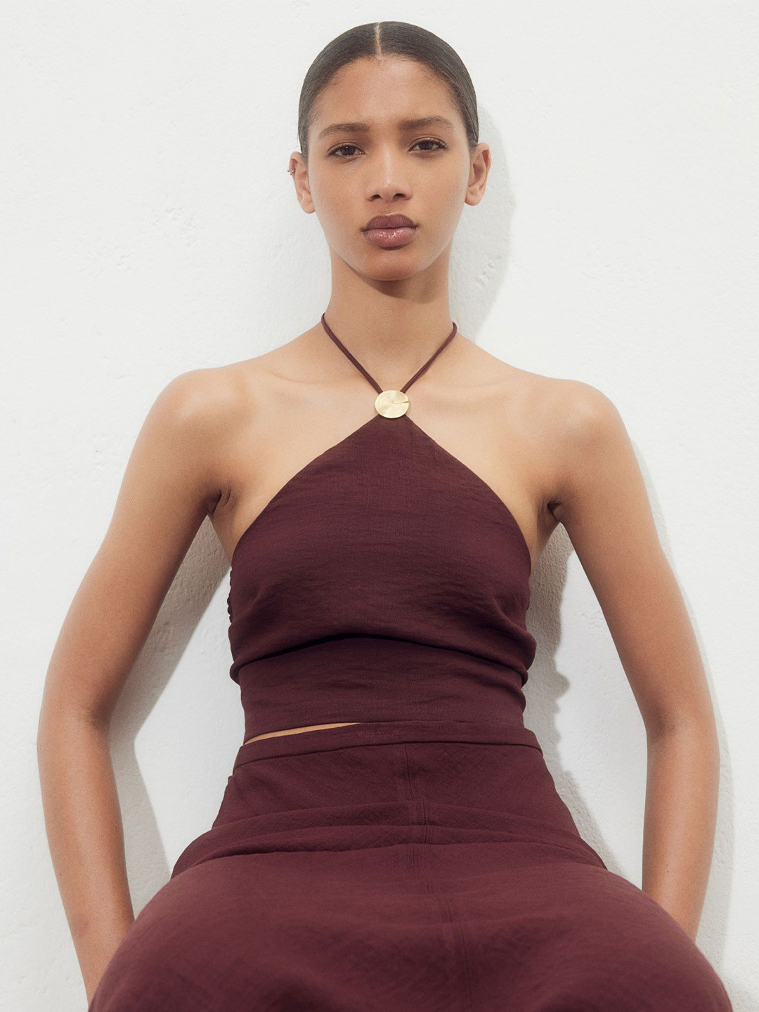 Buy H&M Halterneck Cropped Top - Tops for Women 30134778 | Myntra