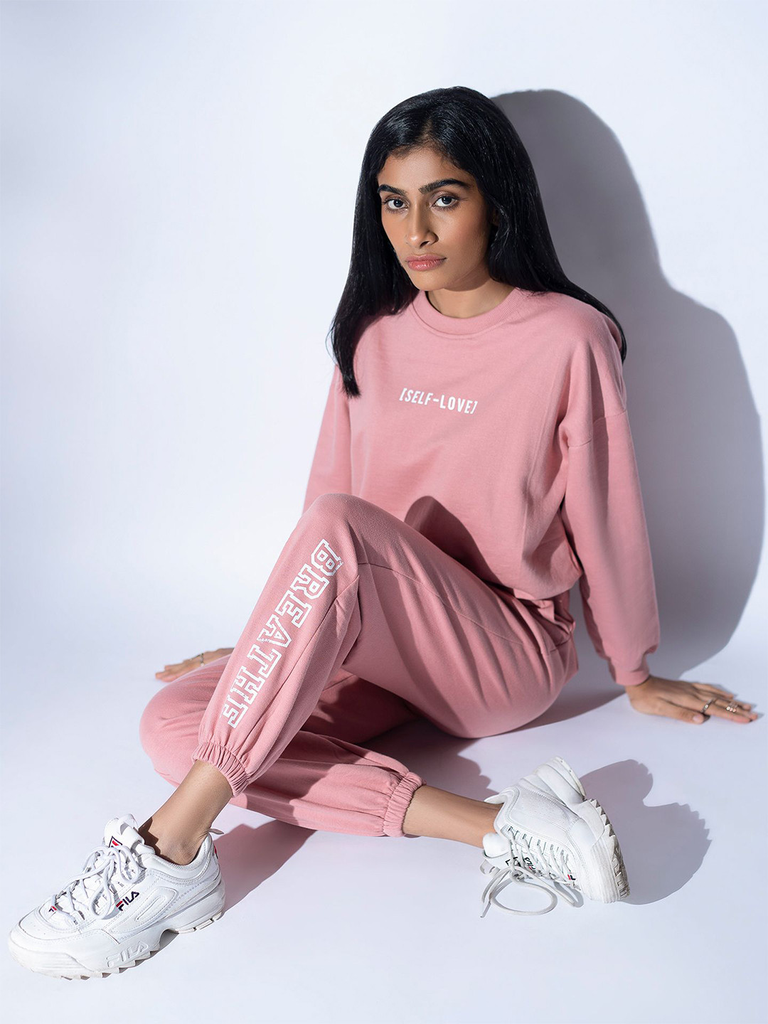 Buy Exhale Label The Tatiana Unisex Cotton Typographic Oversized Fit ...