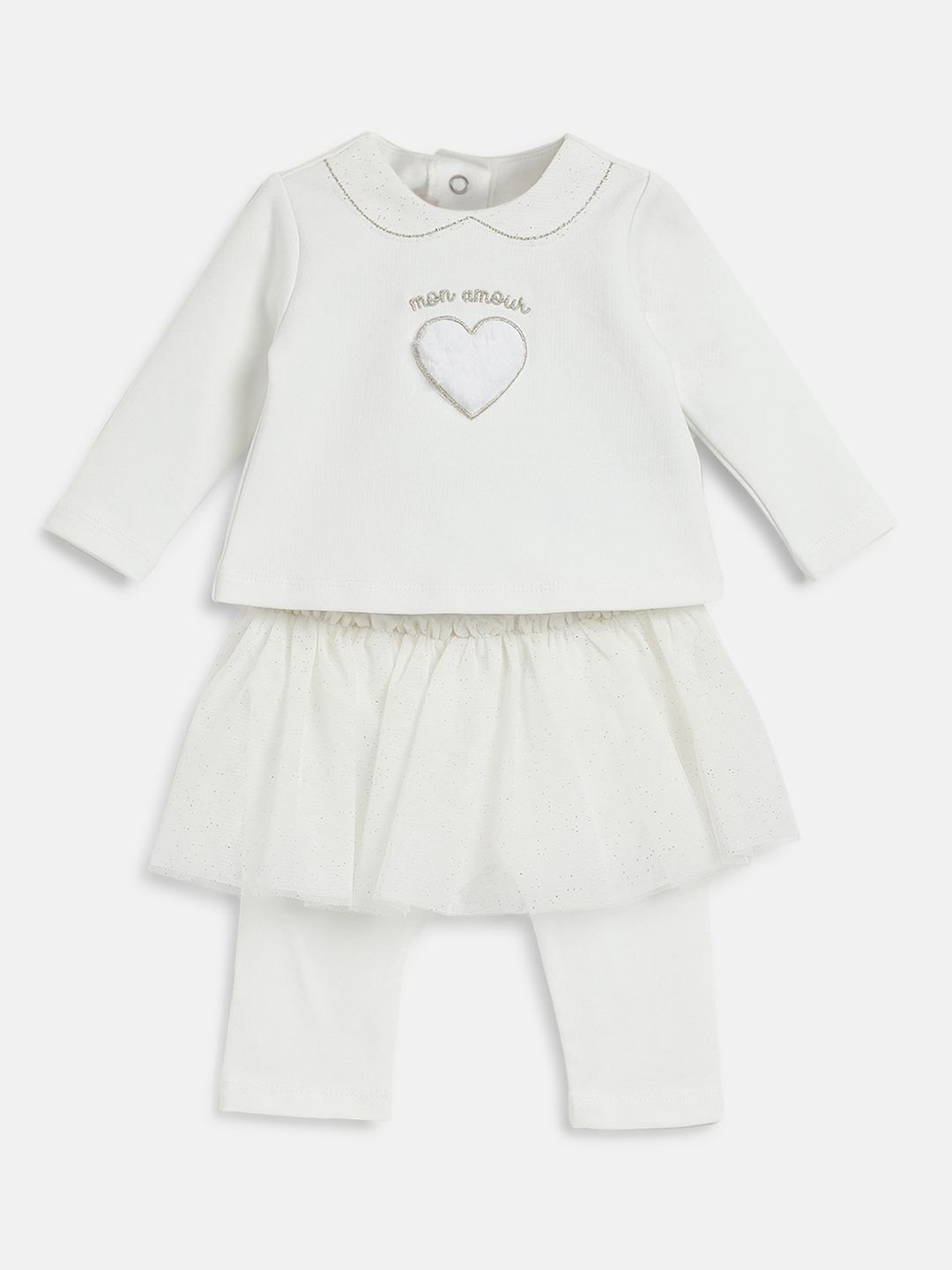 Buy Chicco Girls Embellished T Shirt With Legging - Clothing Set for ...