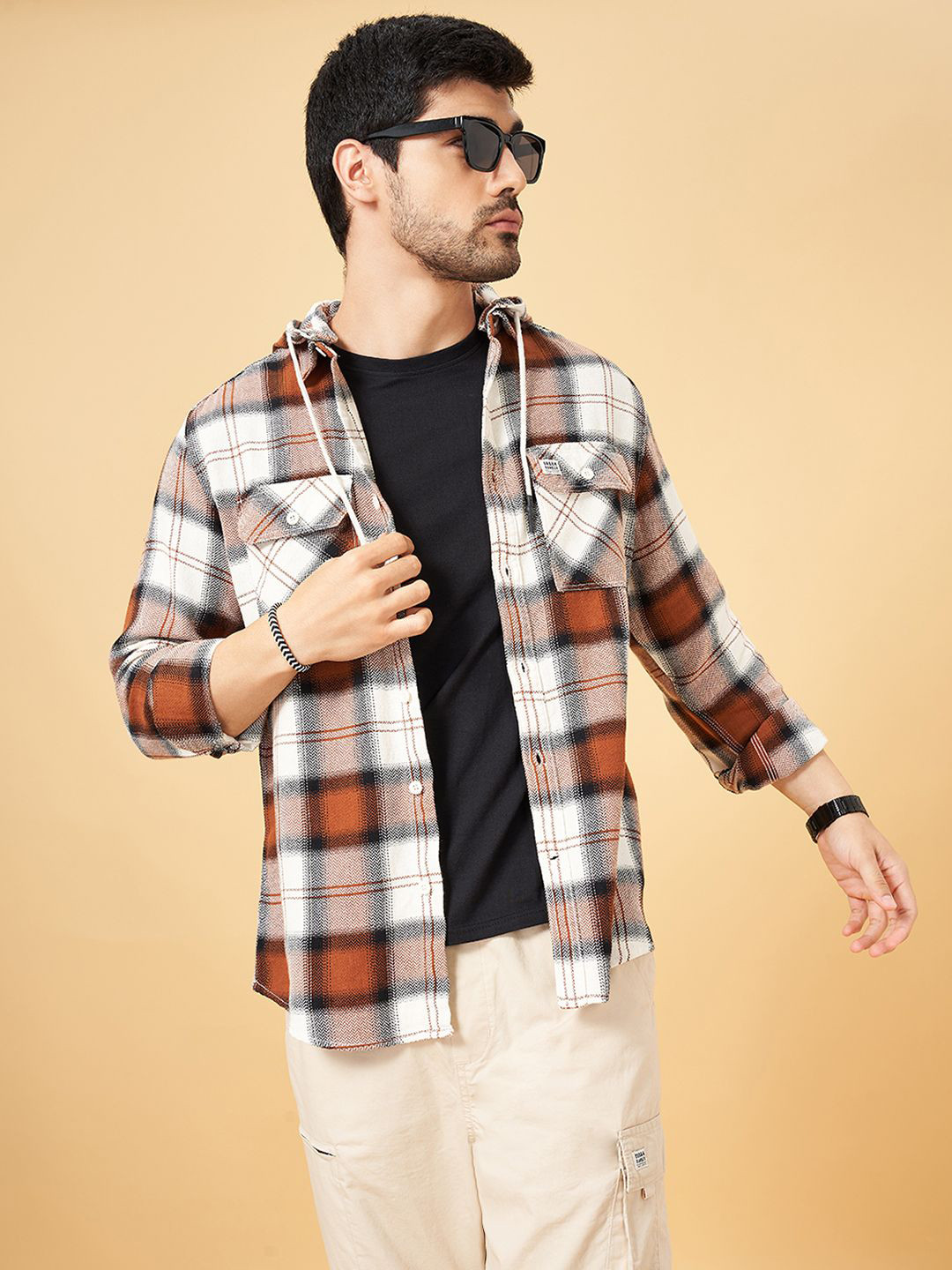 Buy Urban Ranger By Pantaloons Men Slim Fit Tartan Checks Opaque ...