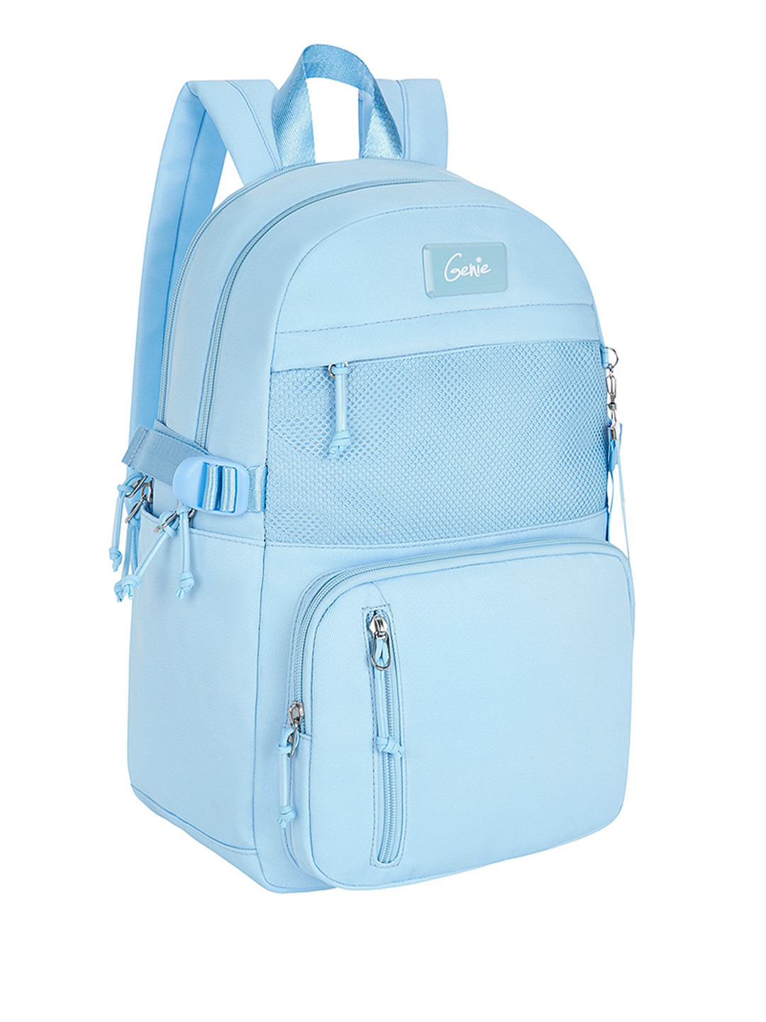 Buy Genie Women Solid Blue Water Resistant 14" Laptop Backpack With ...