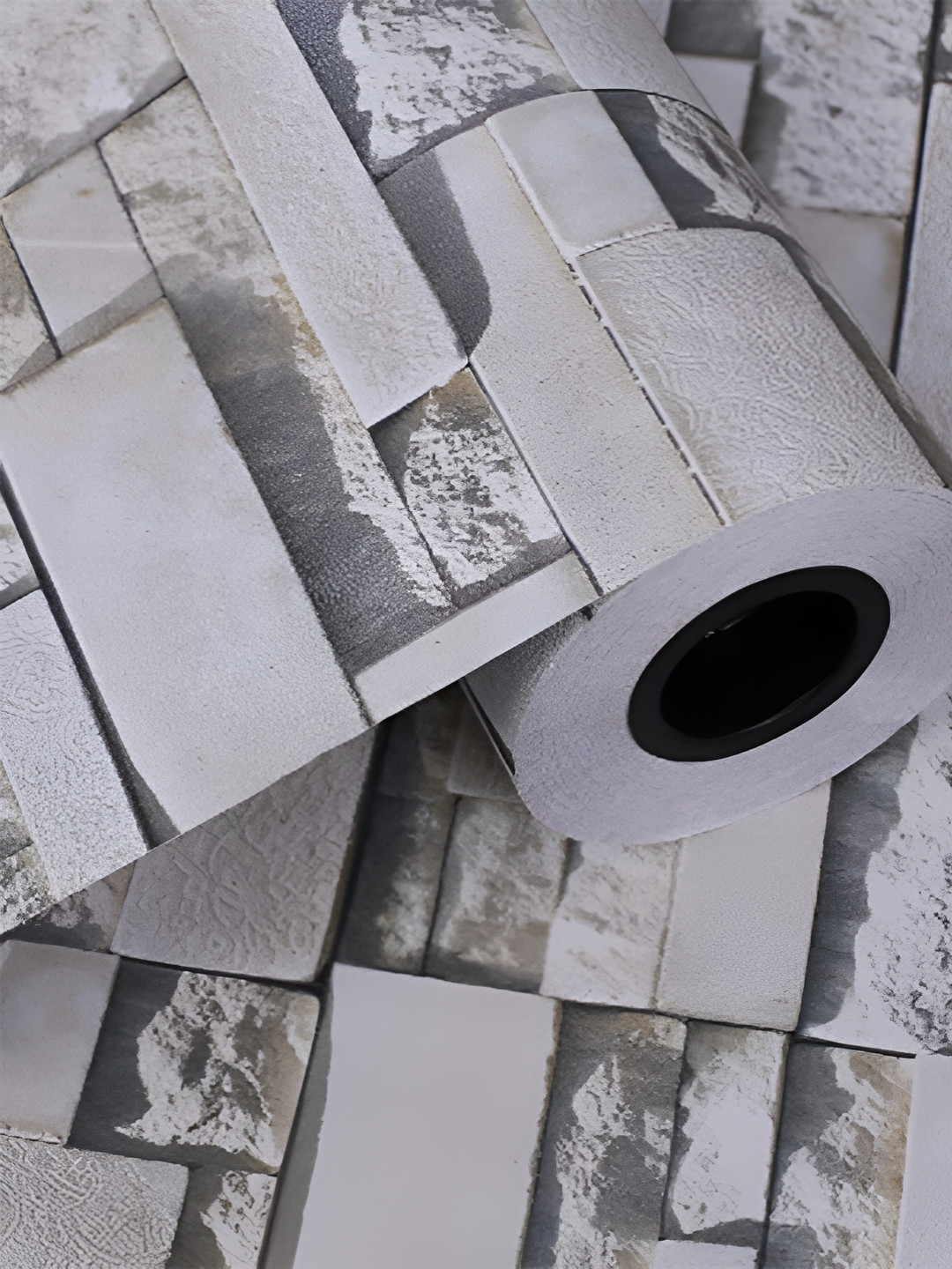 Buy Aura Grey & White Printed Self Adhesive Wall Sicker - Decals And ...