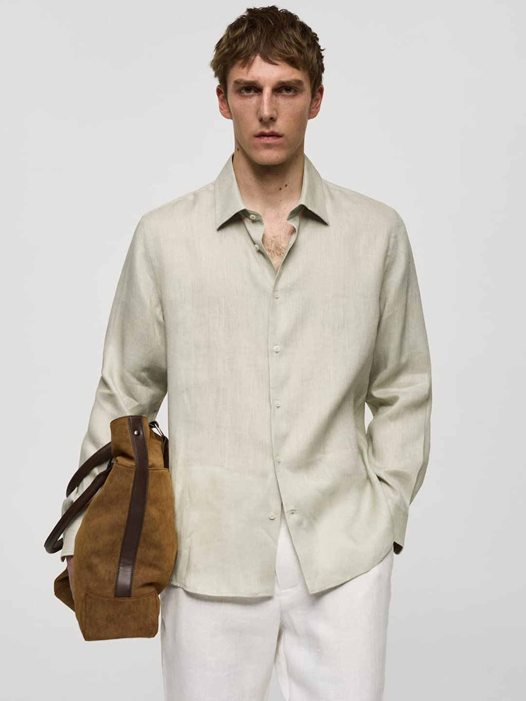 Buy MANGO MAN Pure Linen Casual Shirt - Shirts for Men 30143642 | Myntra