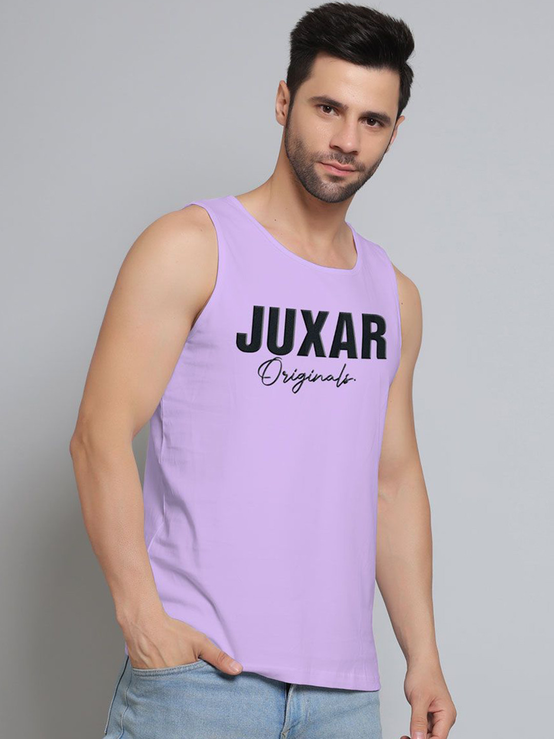 Buy Juxar Men Sleeveless Gym Innerwear Vests JUX 18 LVR XS - Innerwear Vests for Men 30144044 ...