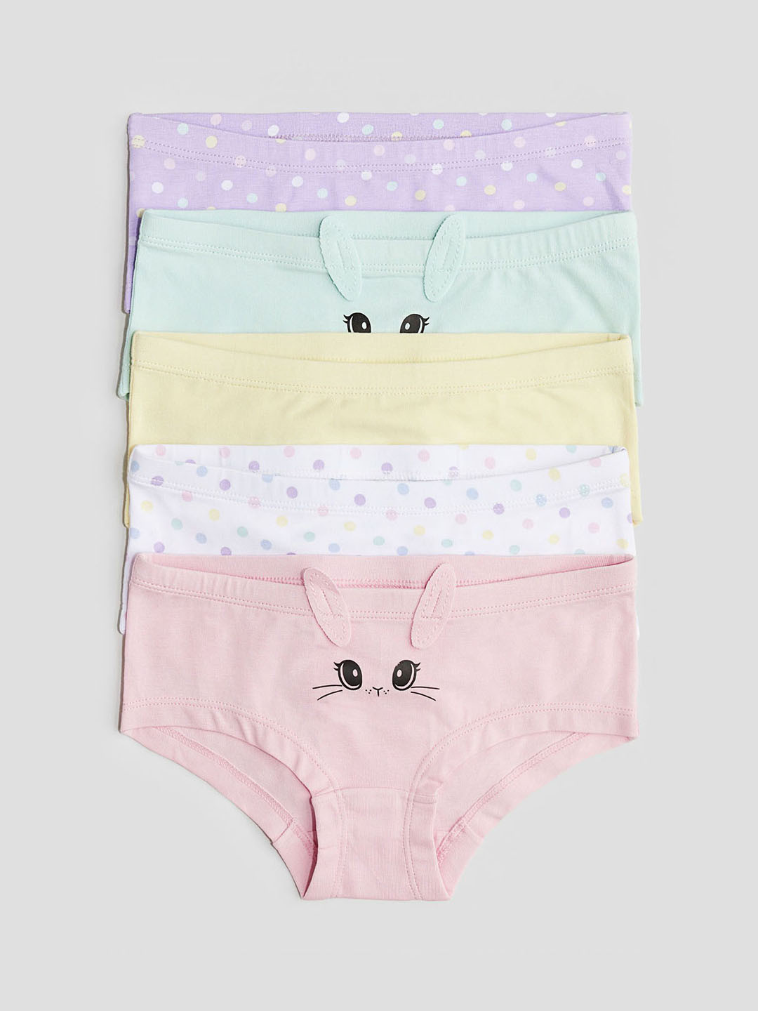 Buy H&M Girls Pack Of 5 Printed Hipster Briefs 0651030049 - Briefs for ...