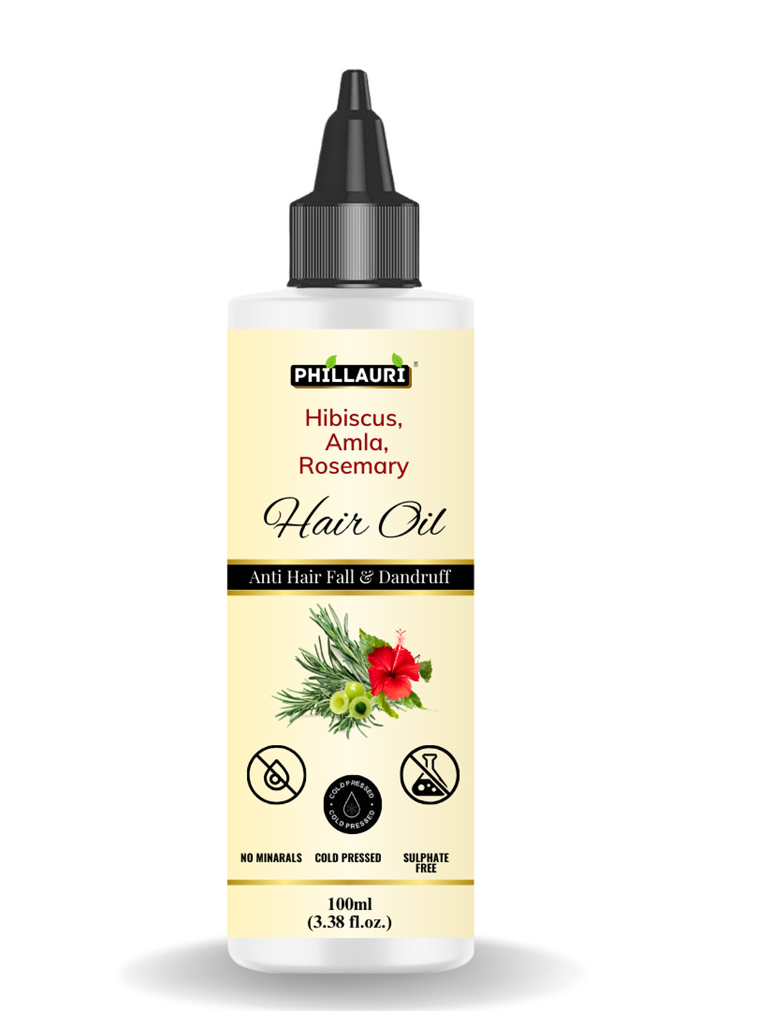 Buy Phillauri Rosemary & Hibiscus Hair Oil For Hair Growth 100ml - Hair ...