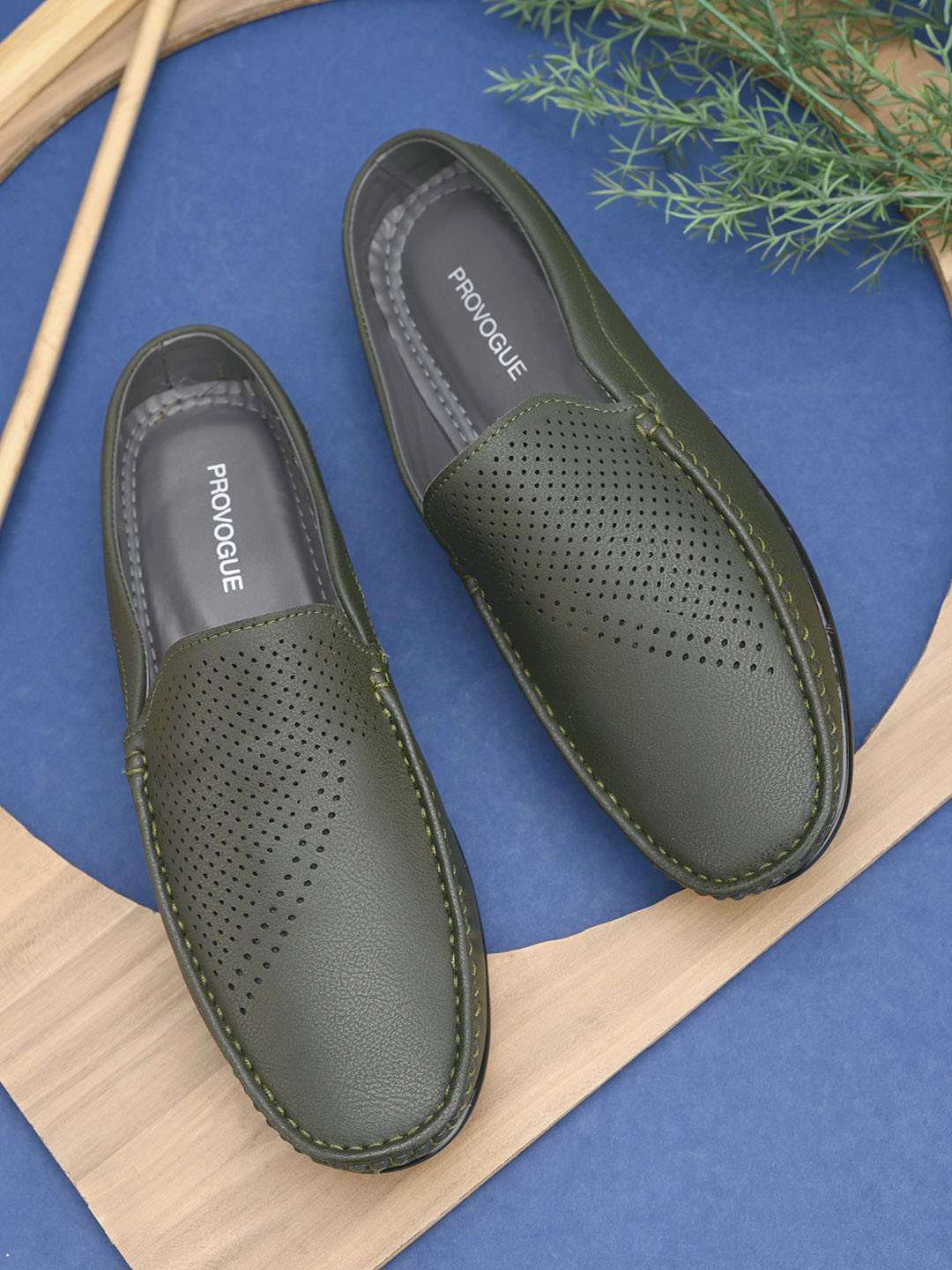 Buy Provogue Men Textured PU Open Loafers - Casual Shoes for Men ...