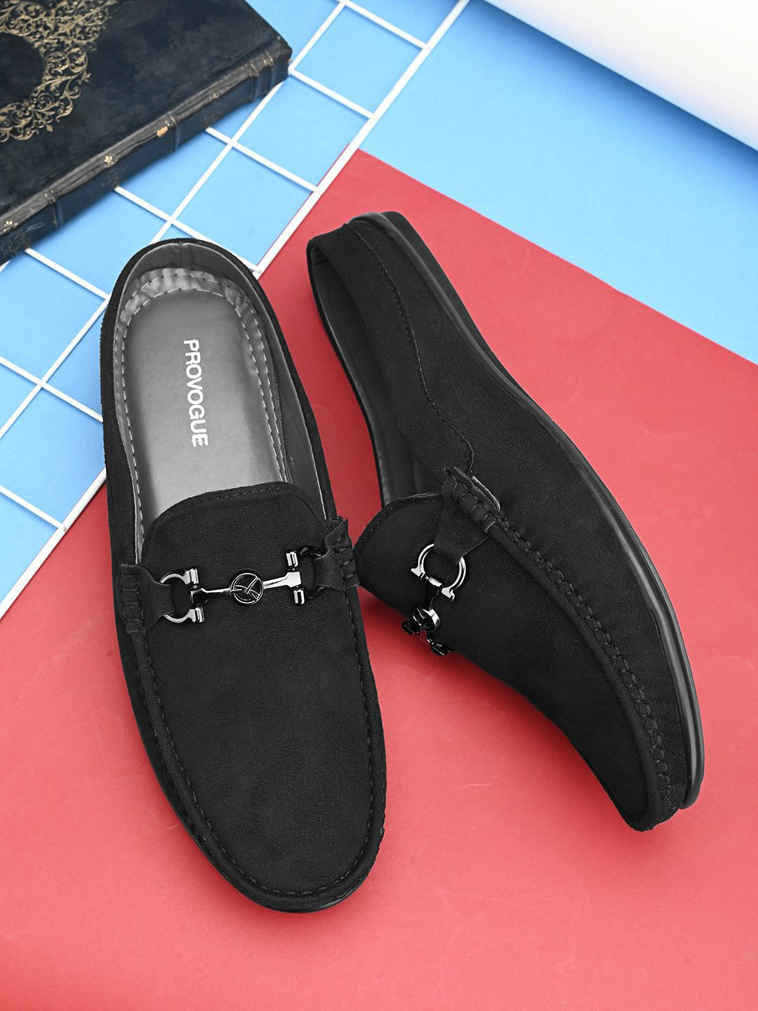 Buy Provogue Men Textured Suede Open Loafers - Casual Shoes for Men ...