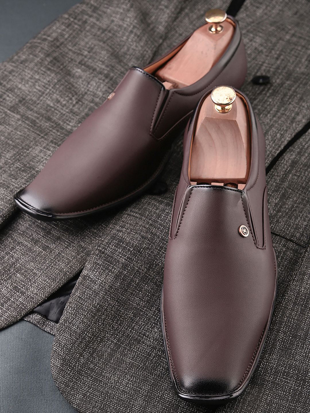 Buy Provogue Men Leather Formal Slip Ons - Formal Shoes for Men ...