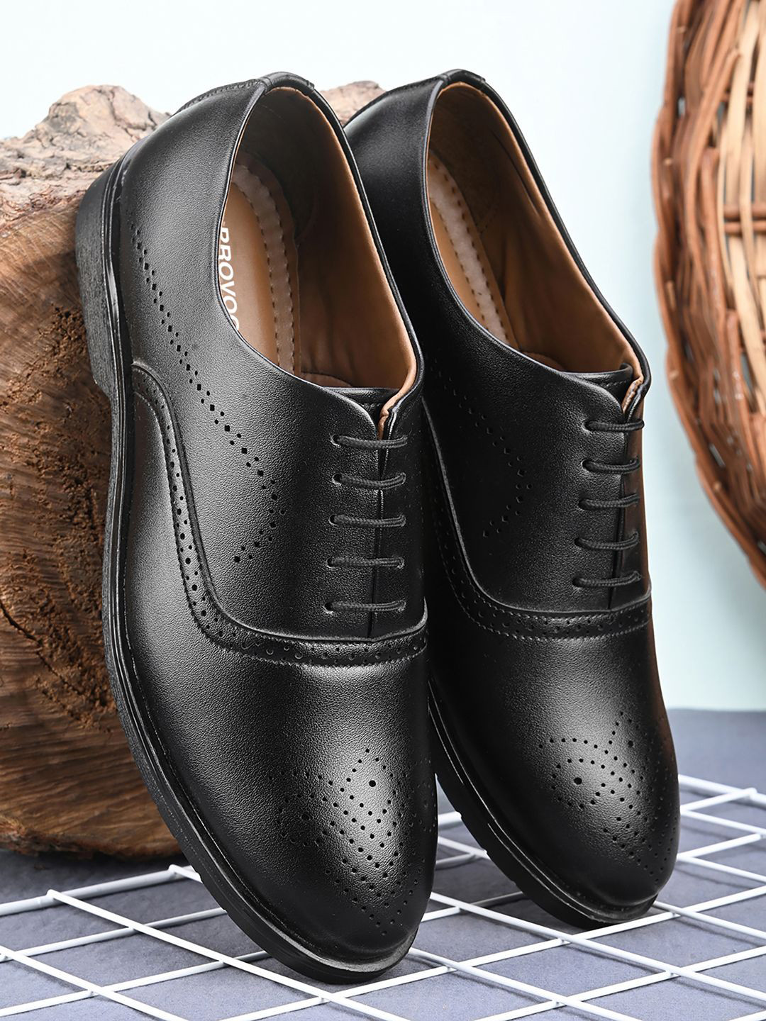 Buy Provogue Men Round Toe Formal Brogues - Formal Shoes for Men ...