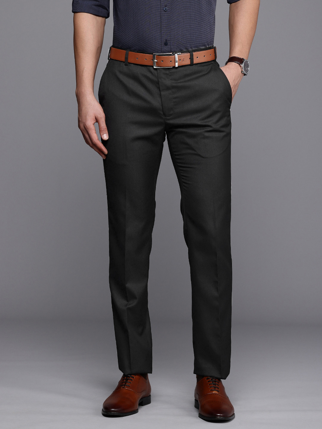 Buy Raymond Men Slim Fit Formal Trousers - Trousers for Men 30161692 ...