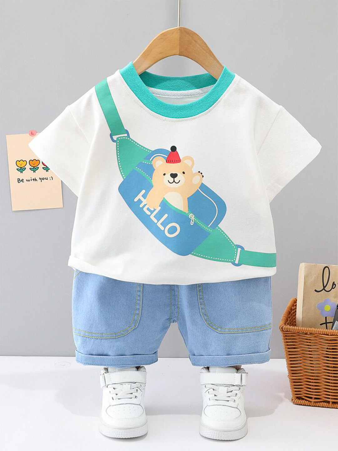 Buy Googo Gaaga Boys Printed Pure Cotton T Shirt With Shorts - Clothing ...