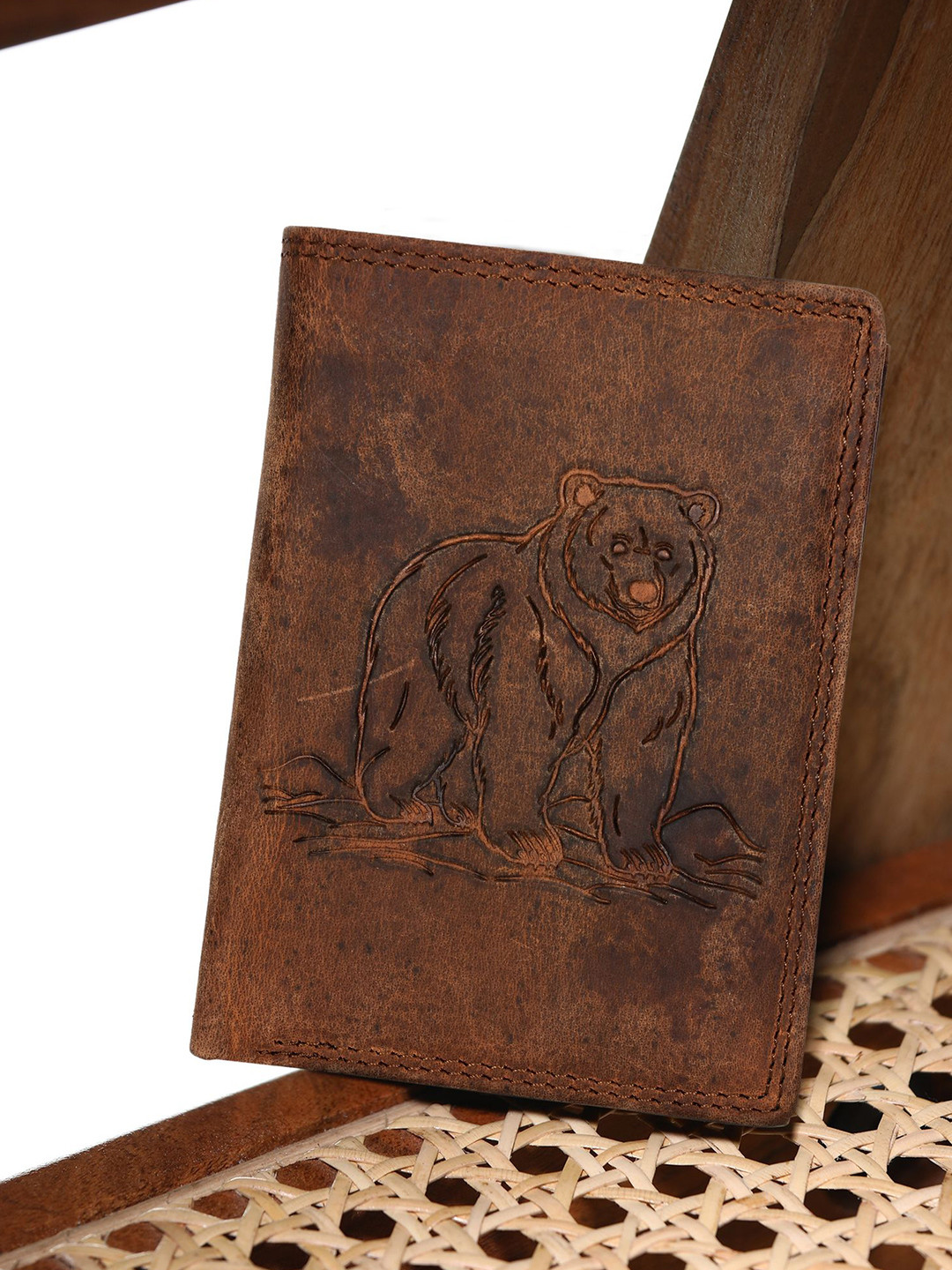 Buy Sassora Men Animal Embossed Leather Two Fold Wallet - Wallets for ...