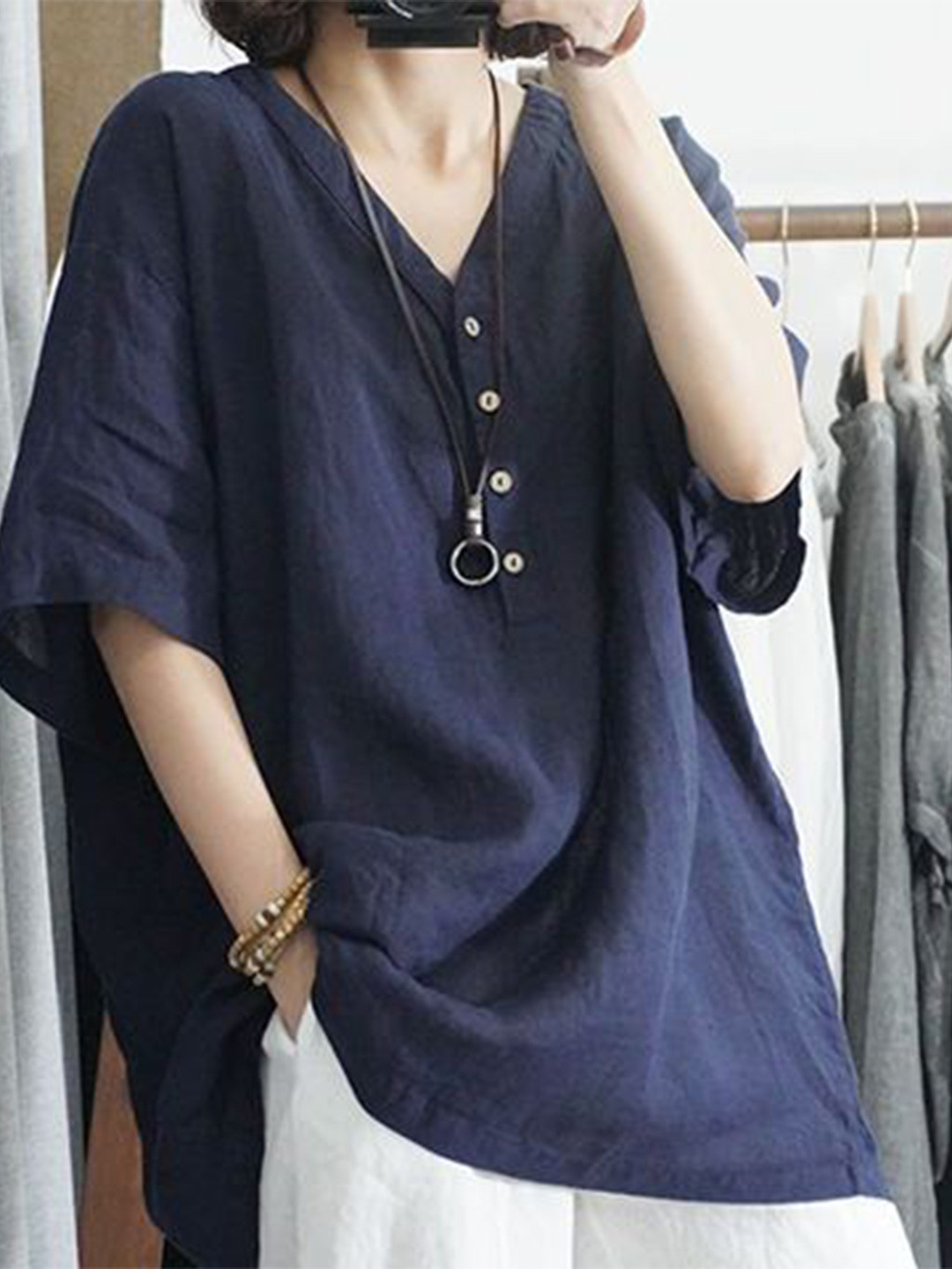 Buy StyleCast Striped Extended Sleeves Top - Tops for Women 30165295 ...