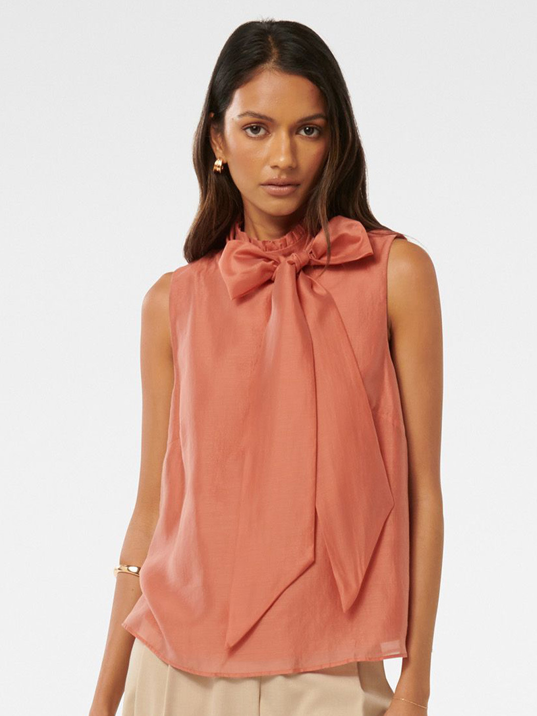 Buy Forever New Women High Neck With Tie Party Top - Tops for Women ...