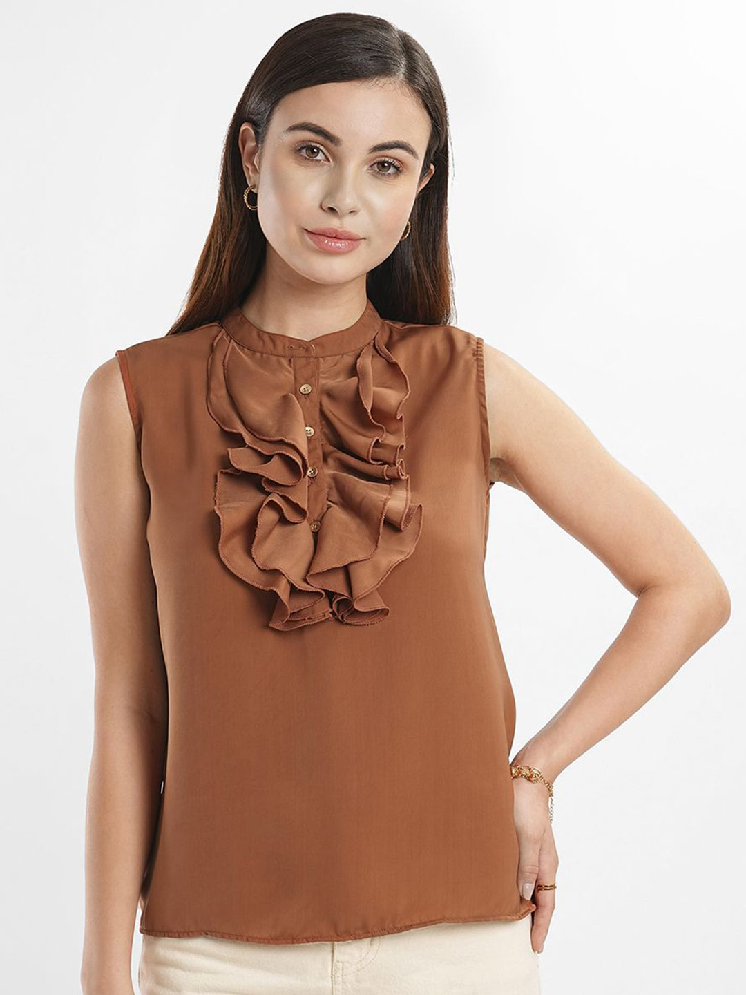 Buy Bombay High Women Mandarin Collar Top - Tops for Women 30168328 ...