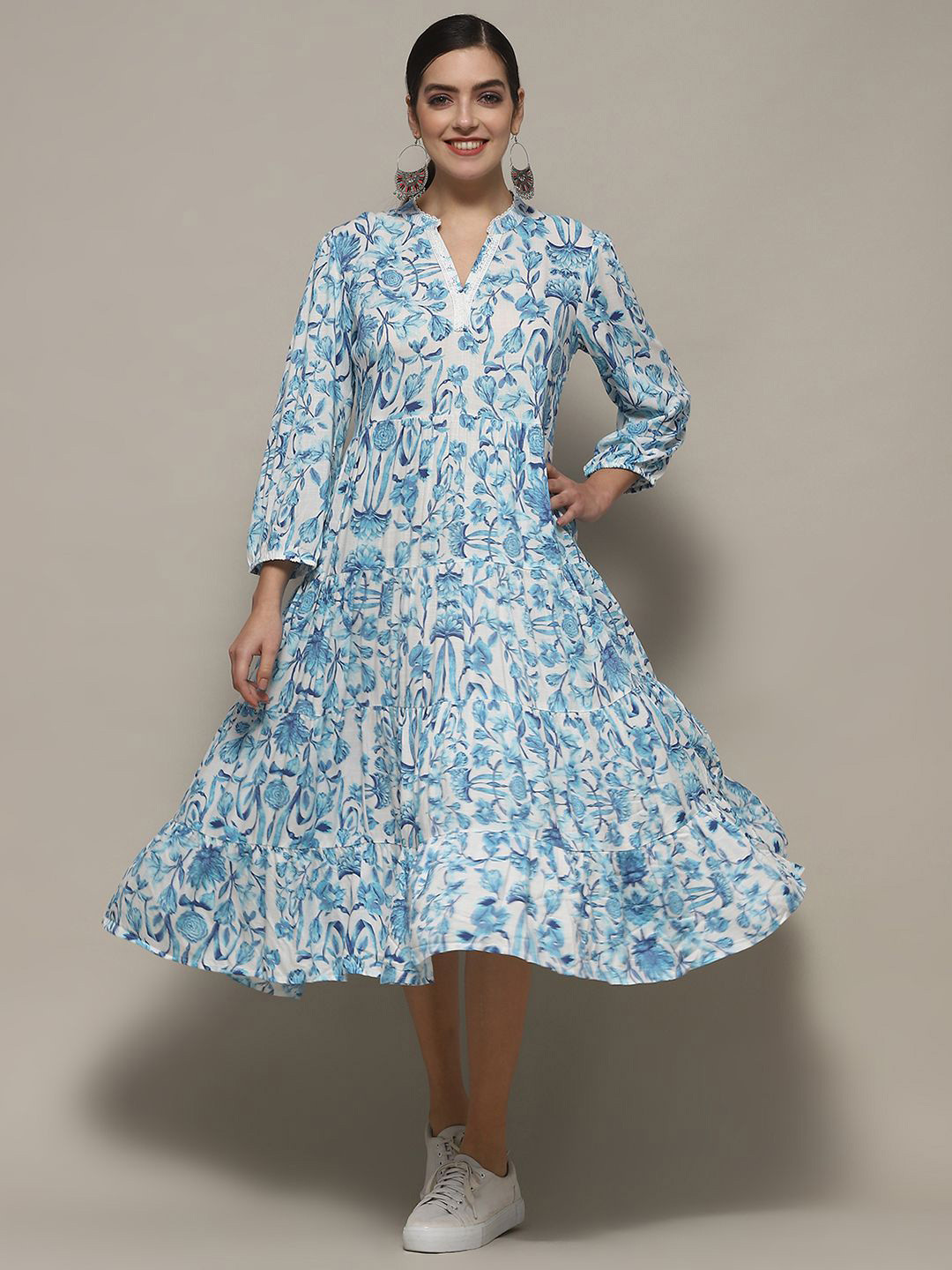Buy Biba Floral Print A Line Midi Dress - Dresses for Women 30186517 ...
