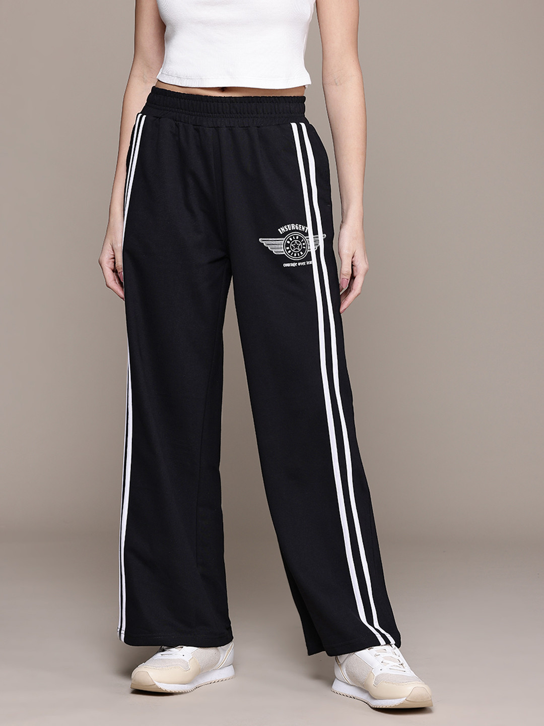 Buy The Roadster Lifestyle Co. Women Side Striped Track Pants - Track ...