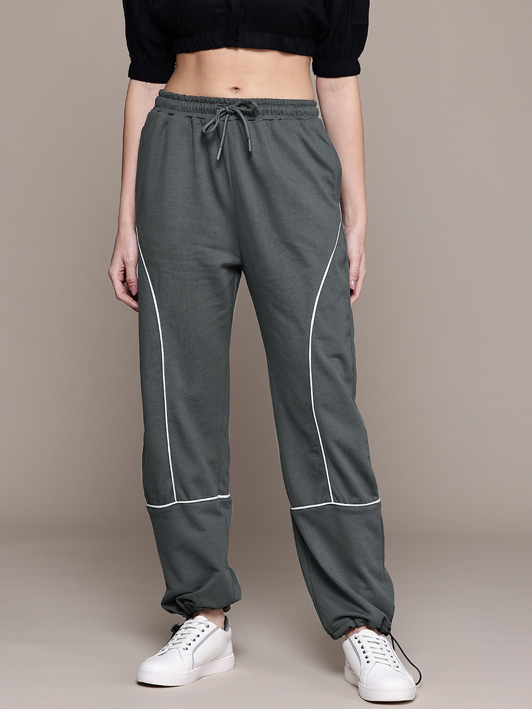 Buy The Roadster Lifestyle Co. Women Taped Detail Joggers - Track Pants ...