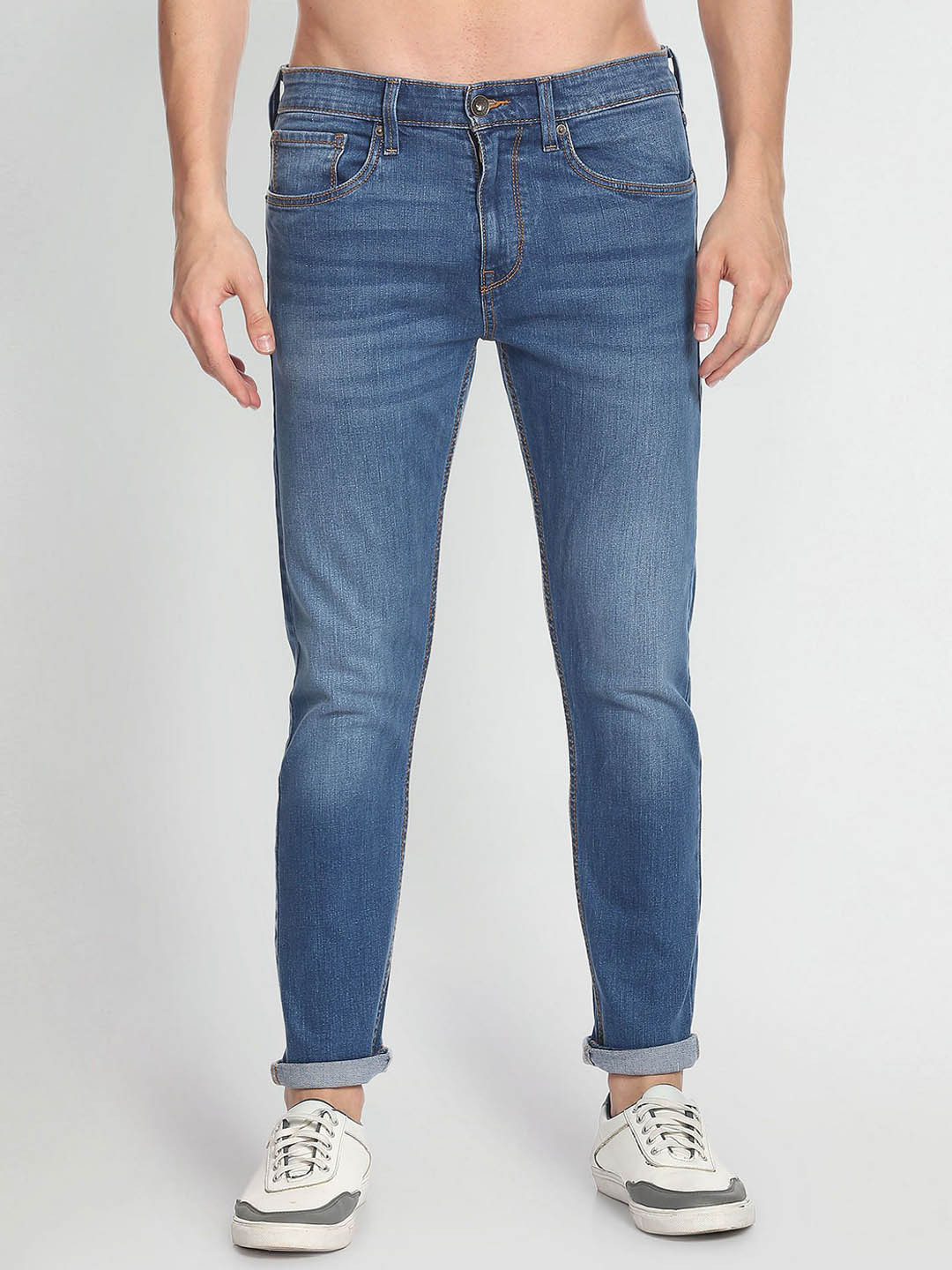 Buy Flying Machine Men Tapered Fit Low Rise Light Fade Jeans - Jeans ...